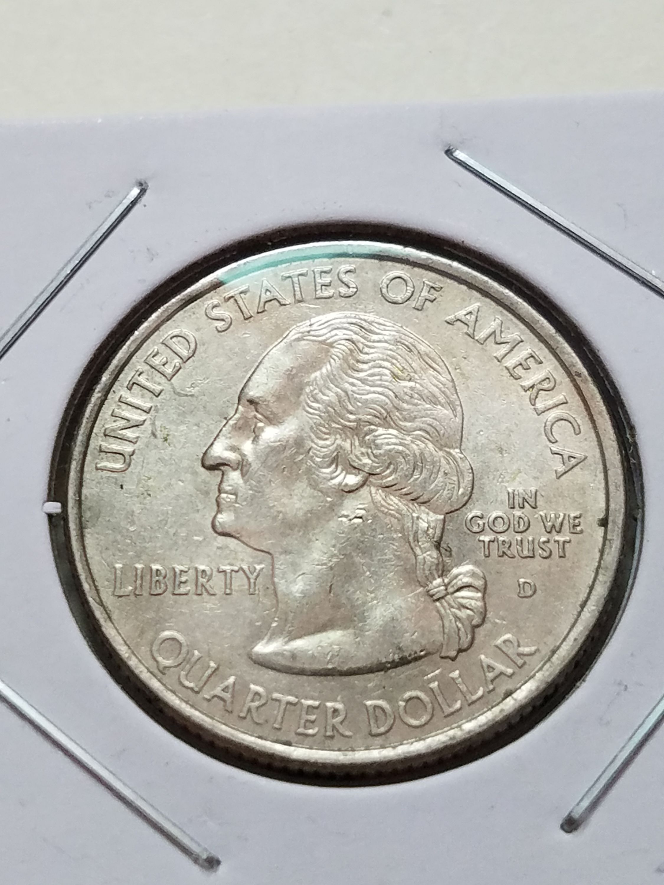 2008 D Alaska State Washington Quarter Claw CUD Error and Off Center ...