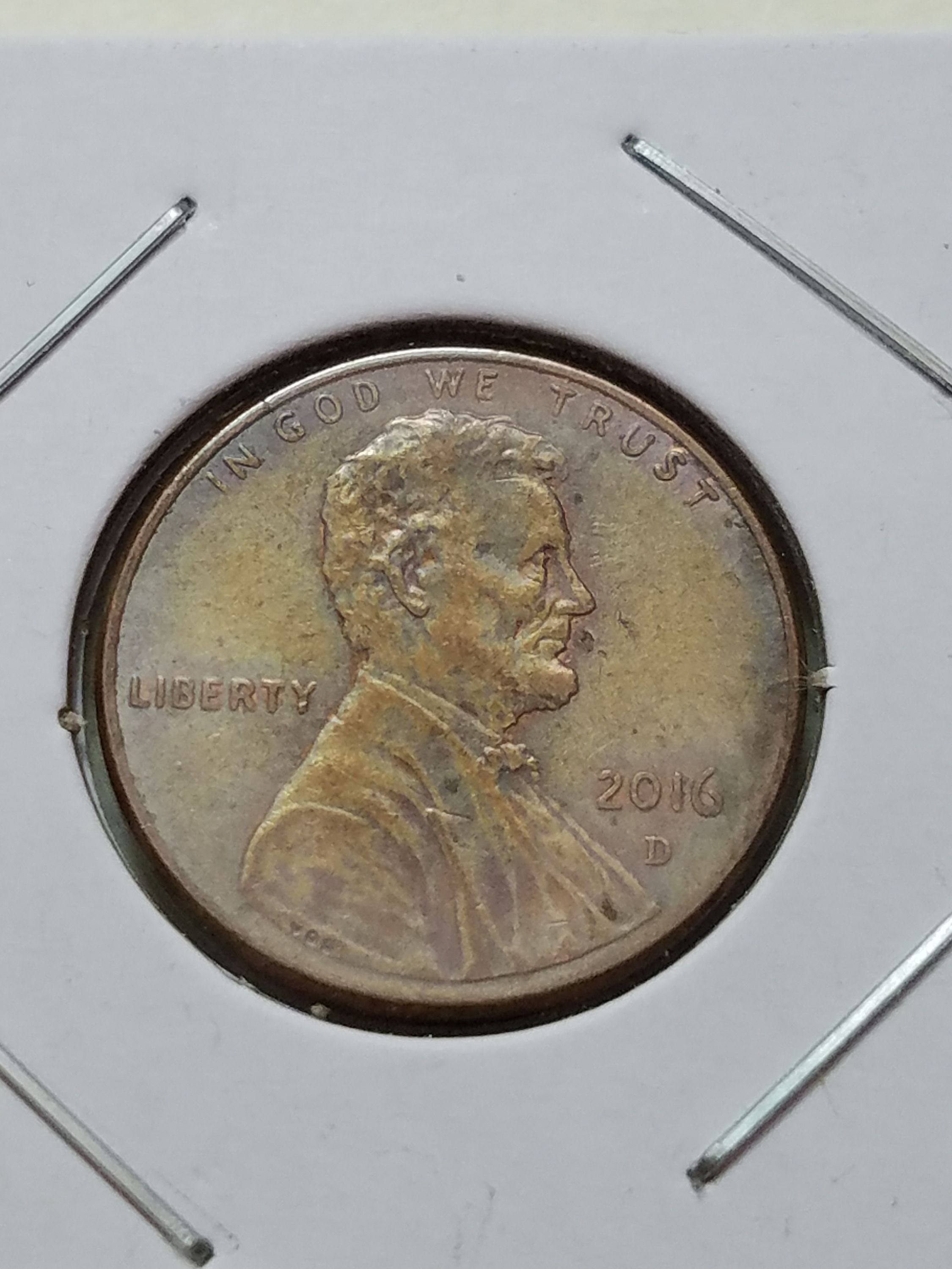 2016 D Lincoln Penny Toned - For Sale, Buy Now Online - Item #776073