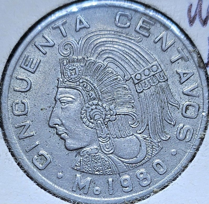 Mexico 50 Centavos 1980 Round 9 Wide Date AU - For Sale, Buy Now Online ...