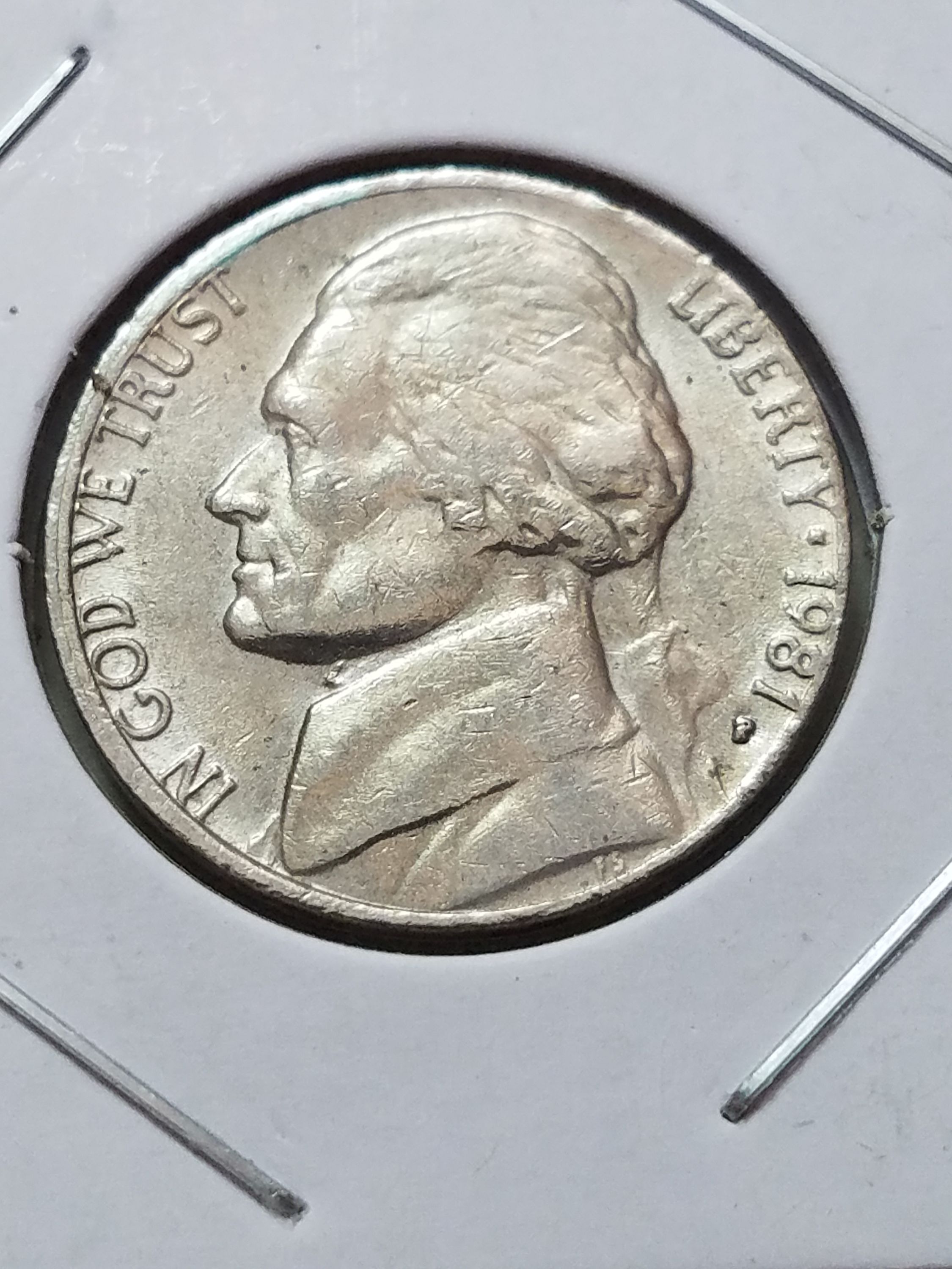 1981 P Jefferson Nickel Off Center - For Sale, Buy Now Online - Item ...