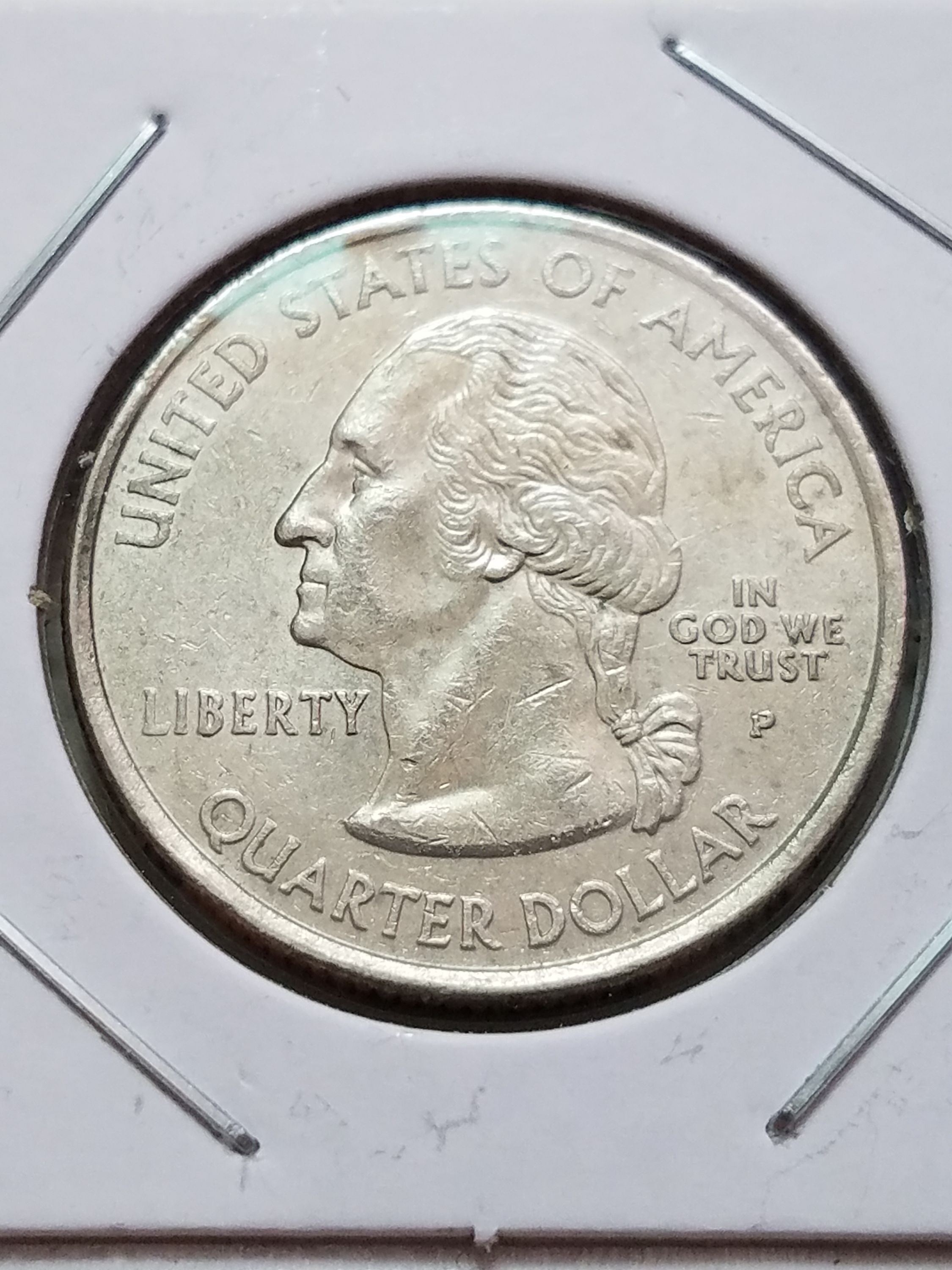 2008 P Alaska State Washington Quarter CLAW CUD Error and Off Center ...