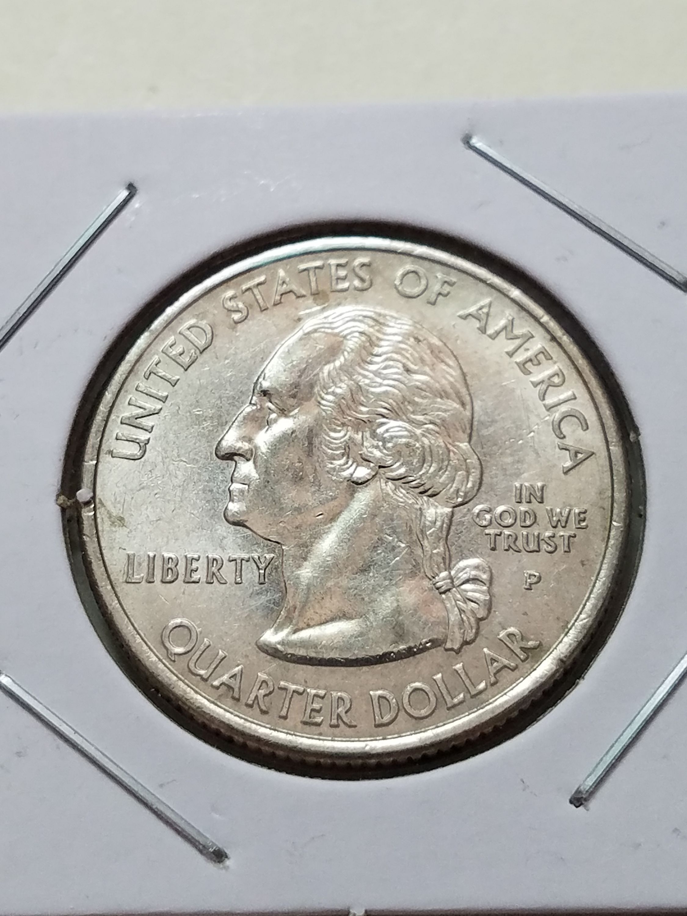 2008 P Alaska State Washington Quarter CLAW CUD Error and Off Center ...