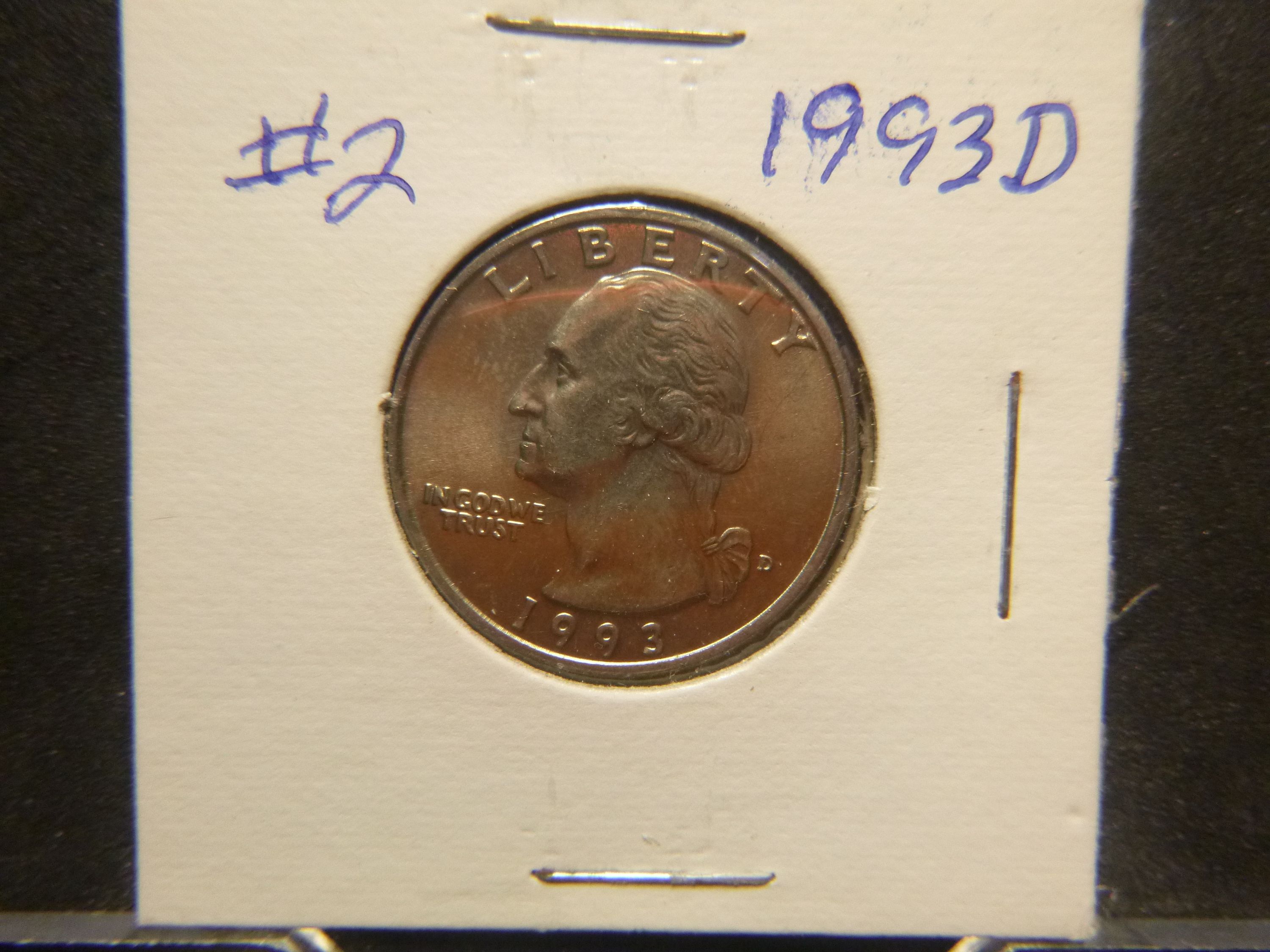 1993 D Washington Quarters - For Sale, Buy Now Online - Item #780522
