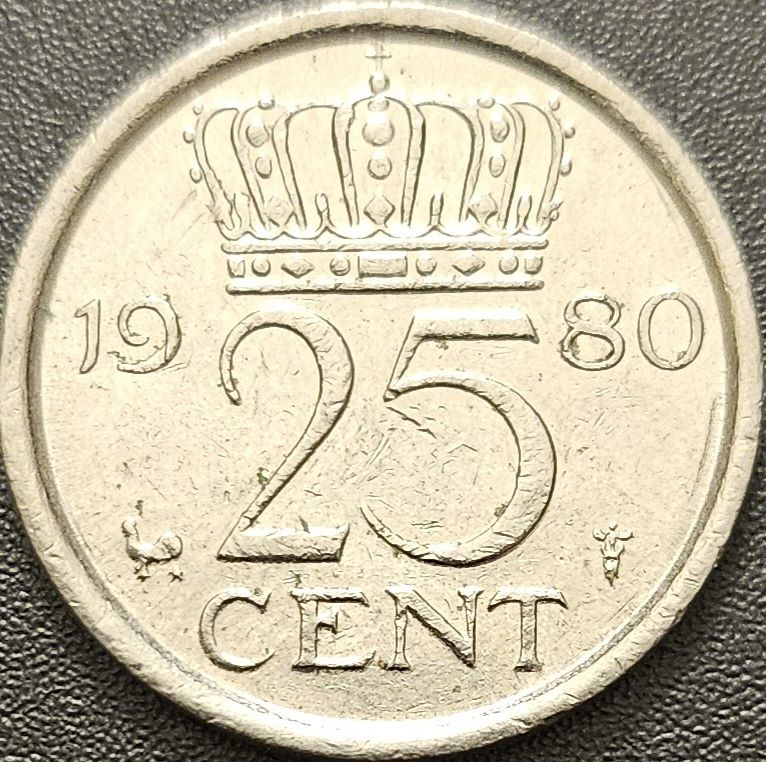 Netherlands 25 Cent 1980 XF - For Sale, Buy Now Online - Item #780591