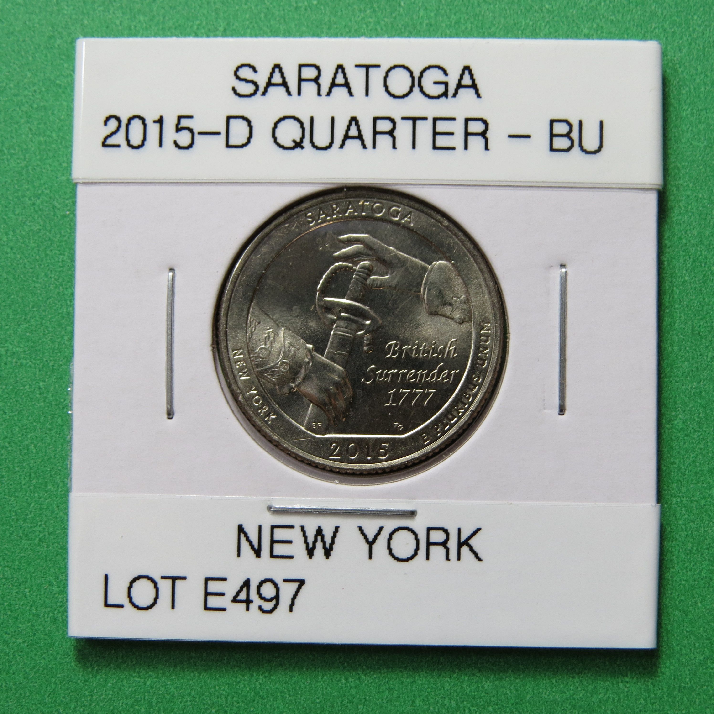 2015-D "NEW YORK" "SARATOGA" QUARTER (BU) LOT E497 - For Sale, Buy Now ...