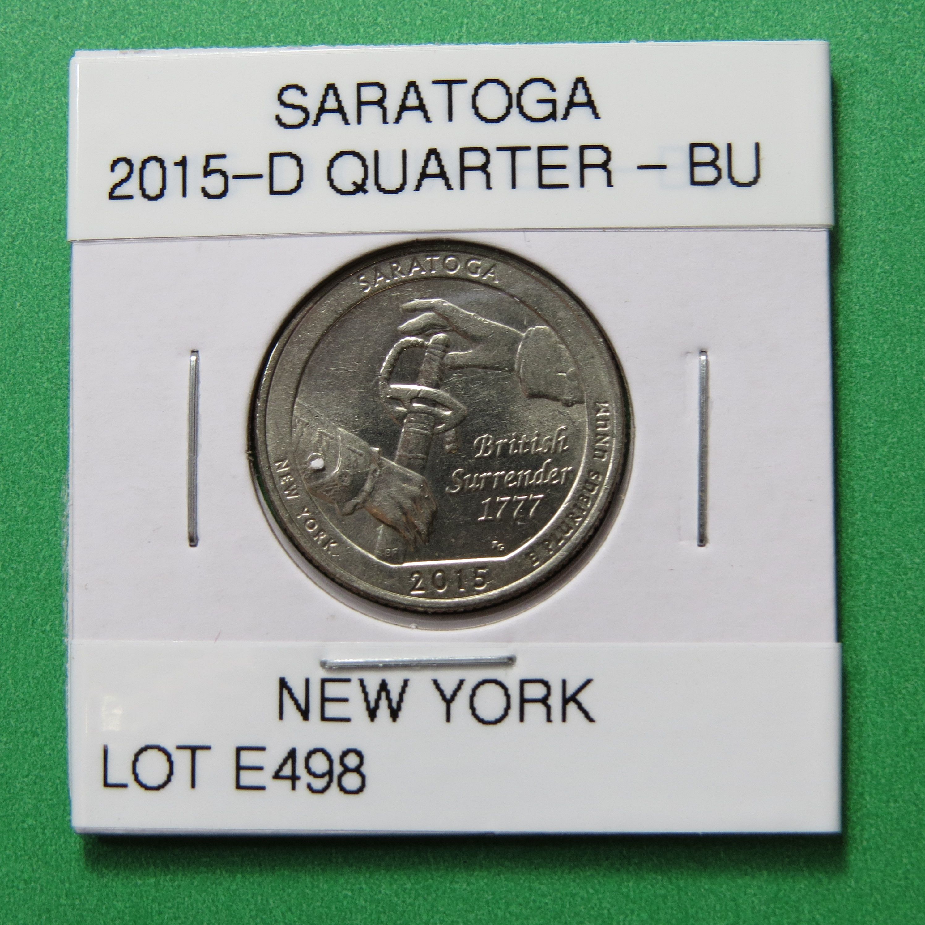 2015-D "NEW YORK" "SARATOGA" QUARTER (BU) LOT E498 - For Sale, Buy Now ...