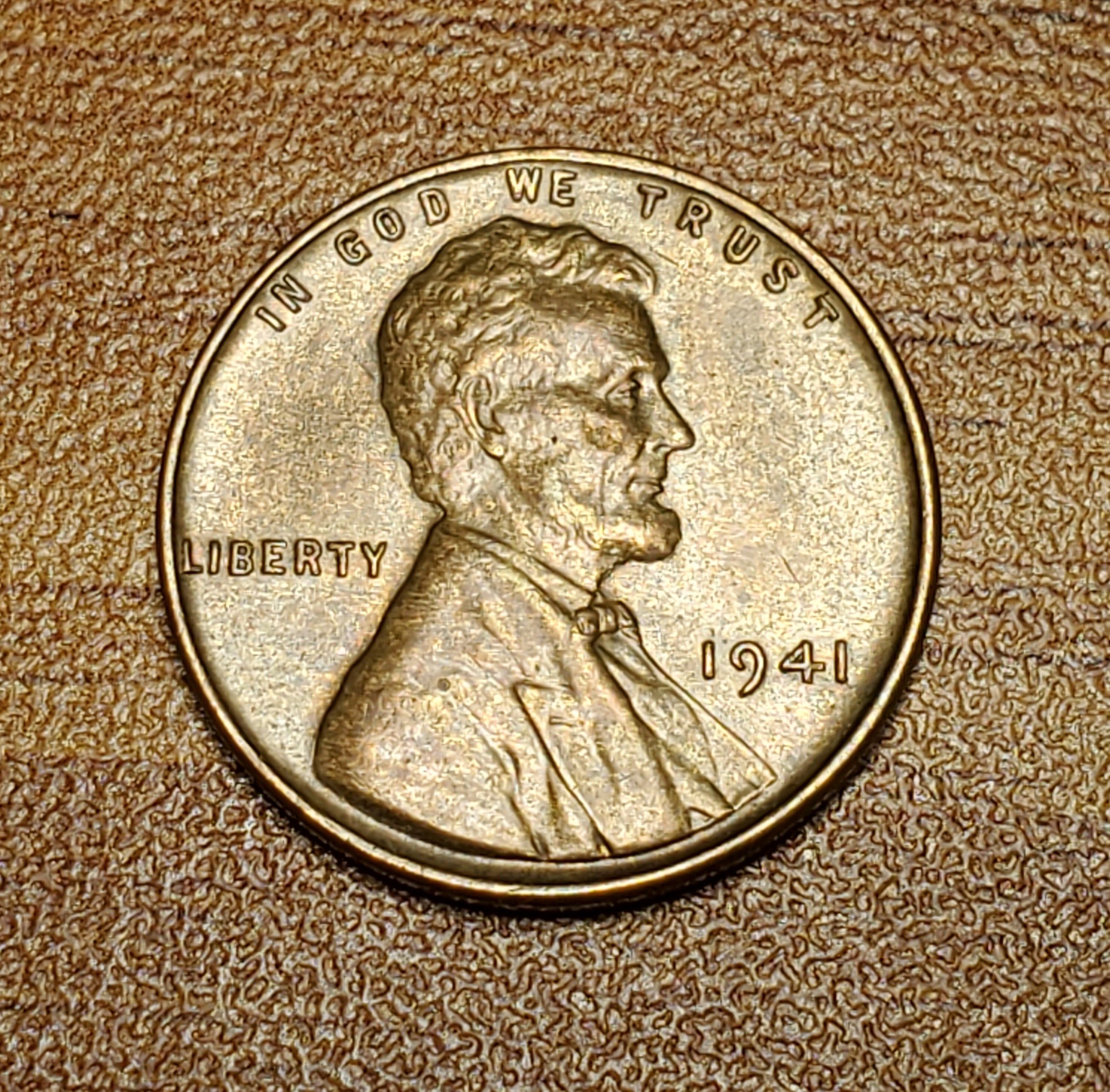1941-P Lincoln Wheat Penny in Uncirculated Condition / Red-Brown Color ...