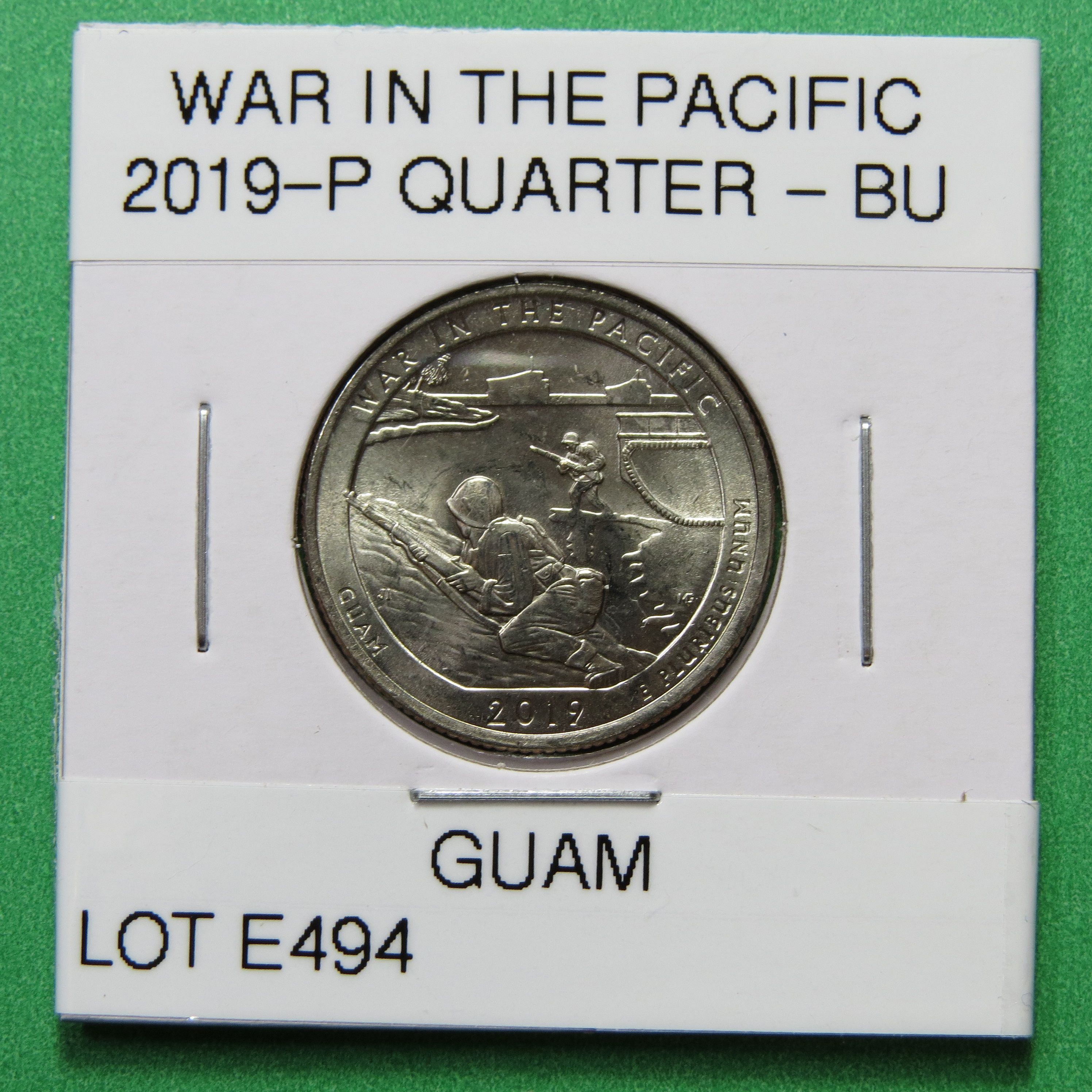 2019-P GUAM "War In The Pacific" QUARTER (BU) LOT E494 - For Sale, Buy ...