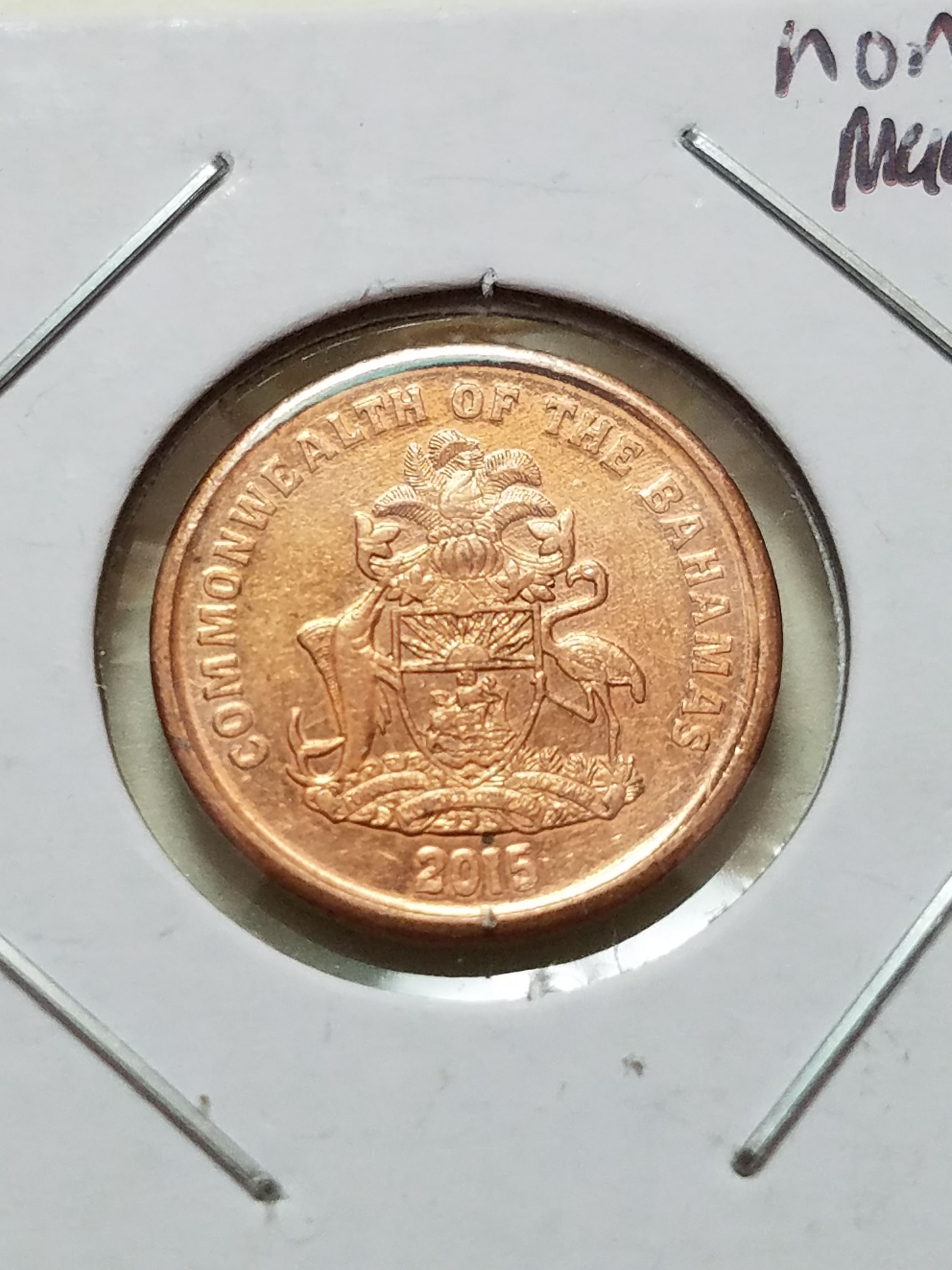 2015 Bahamas 1 Cent Non Magnetic - For Sale, Buy Now Online - Item #786162