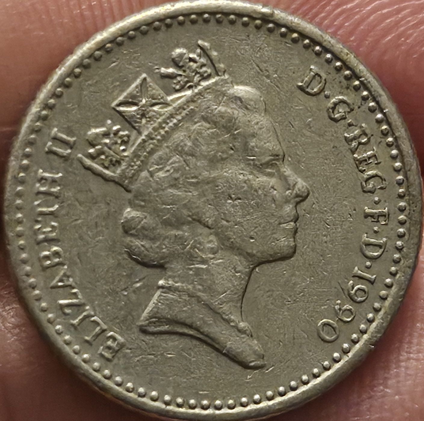 United Kingdom 5 Pence 1990 VF - For Sale, Buy Now Online - Item #787286