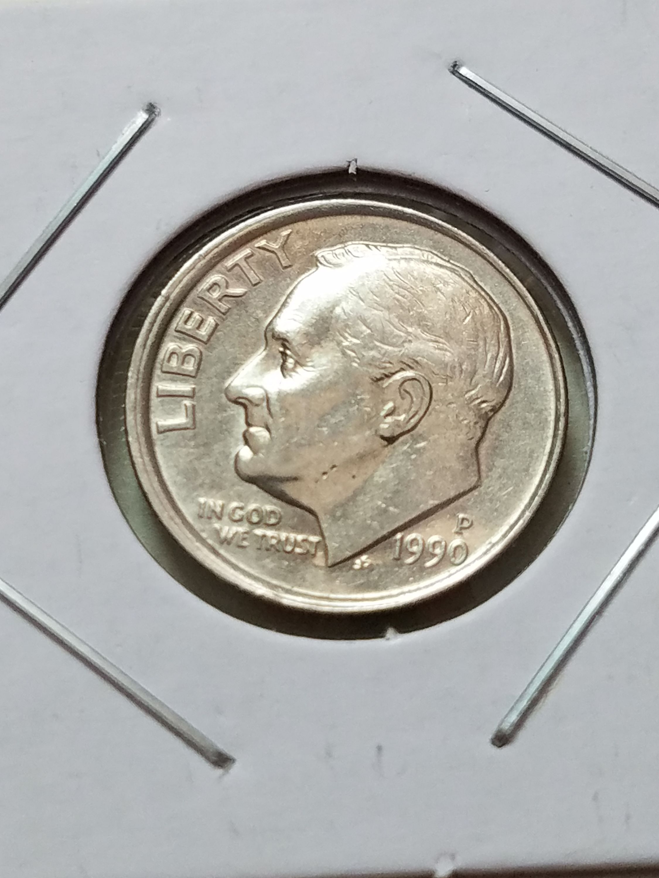 1990 P Roosevelt Dime Off Center - For Sale, Buy Now Online - Item #787559