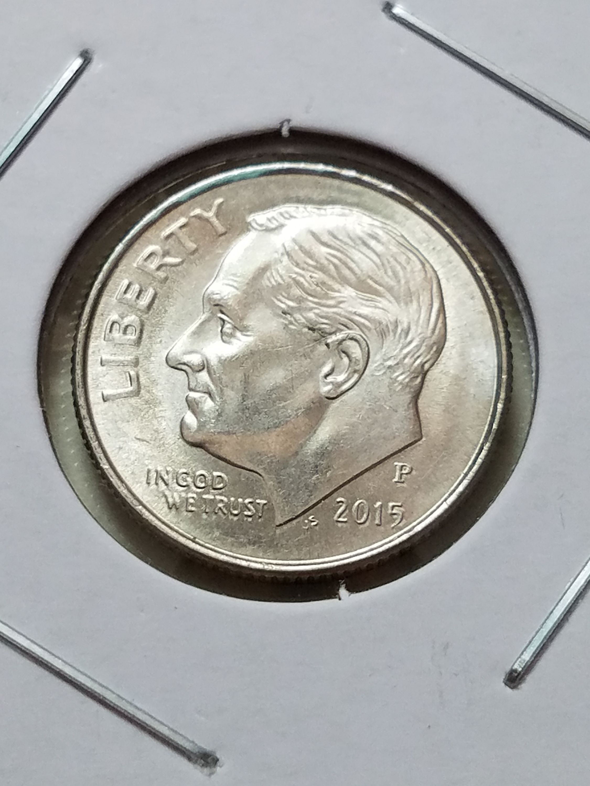 2015 P Roosevelt Dime Die Clash - For Sale, Buy Now Online - Item #787582