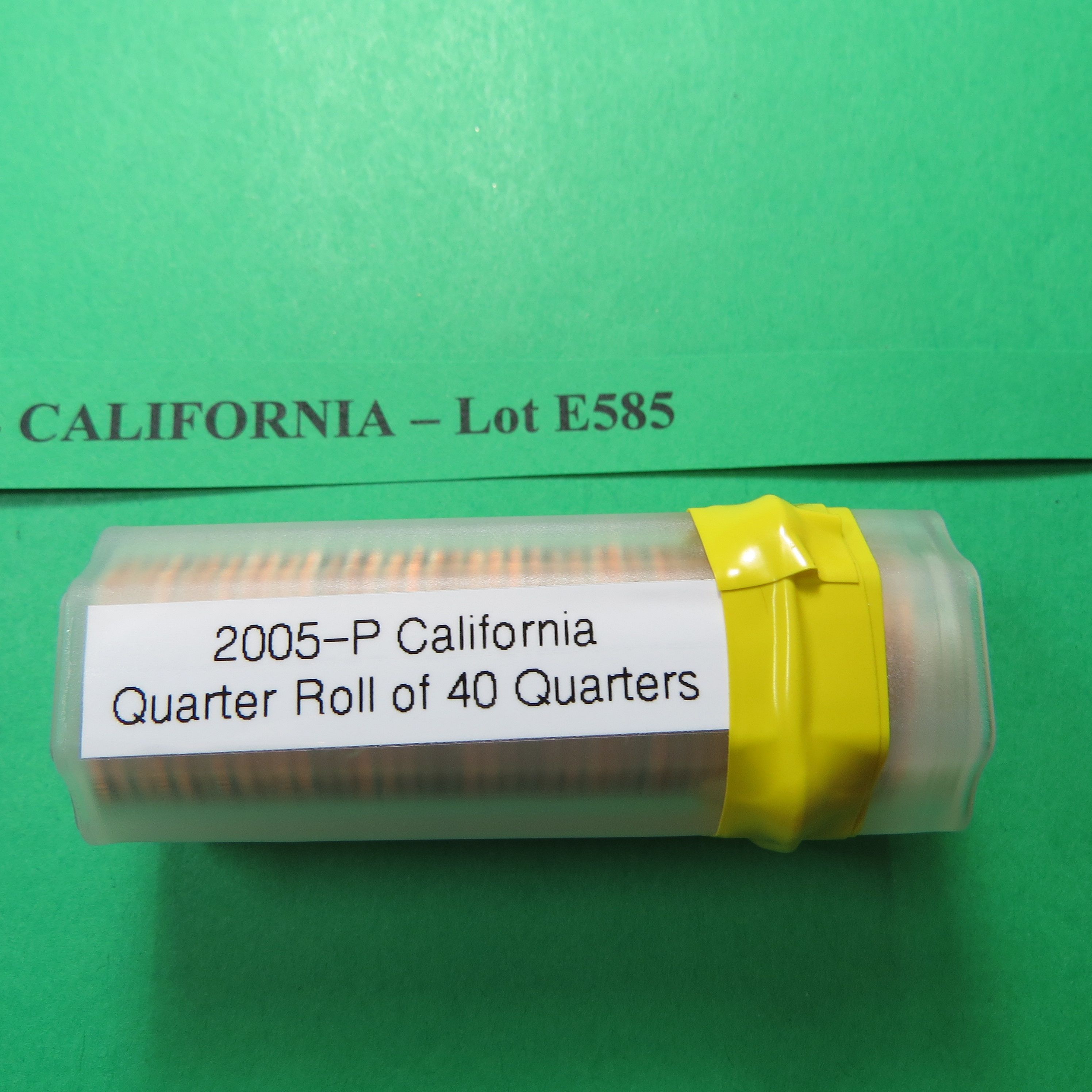 2005-P CALIFORNIA UNCIRCULATED STATE QUARTER ROLL (40 COINS) Lot E585 ...