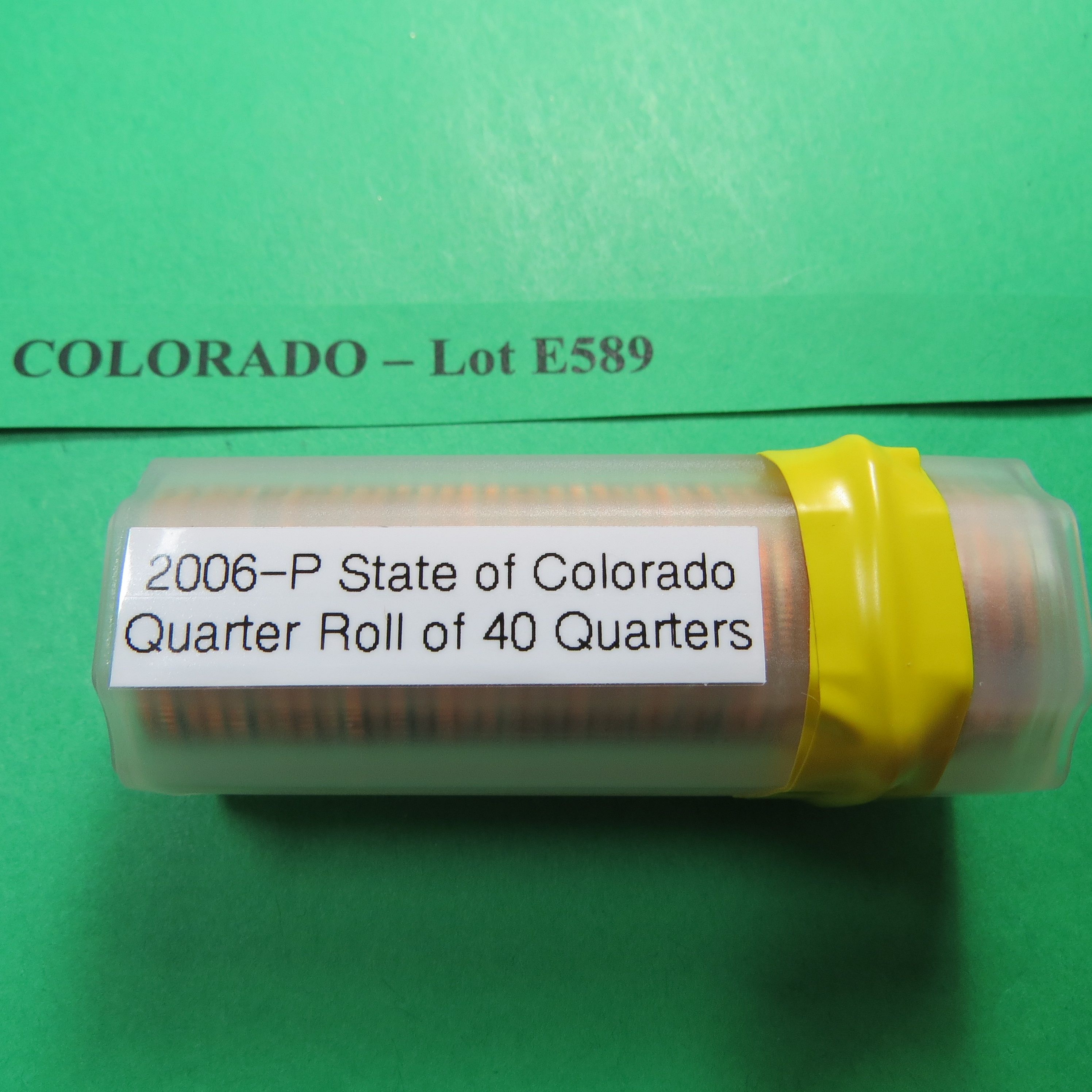 2006-P COLORADO UNCIRCULATED STATE QUARTER ROLL (40 COINS) Lot E589 ...
