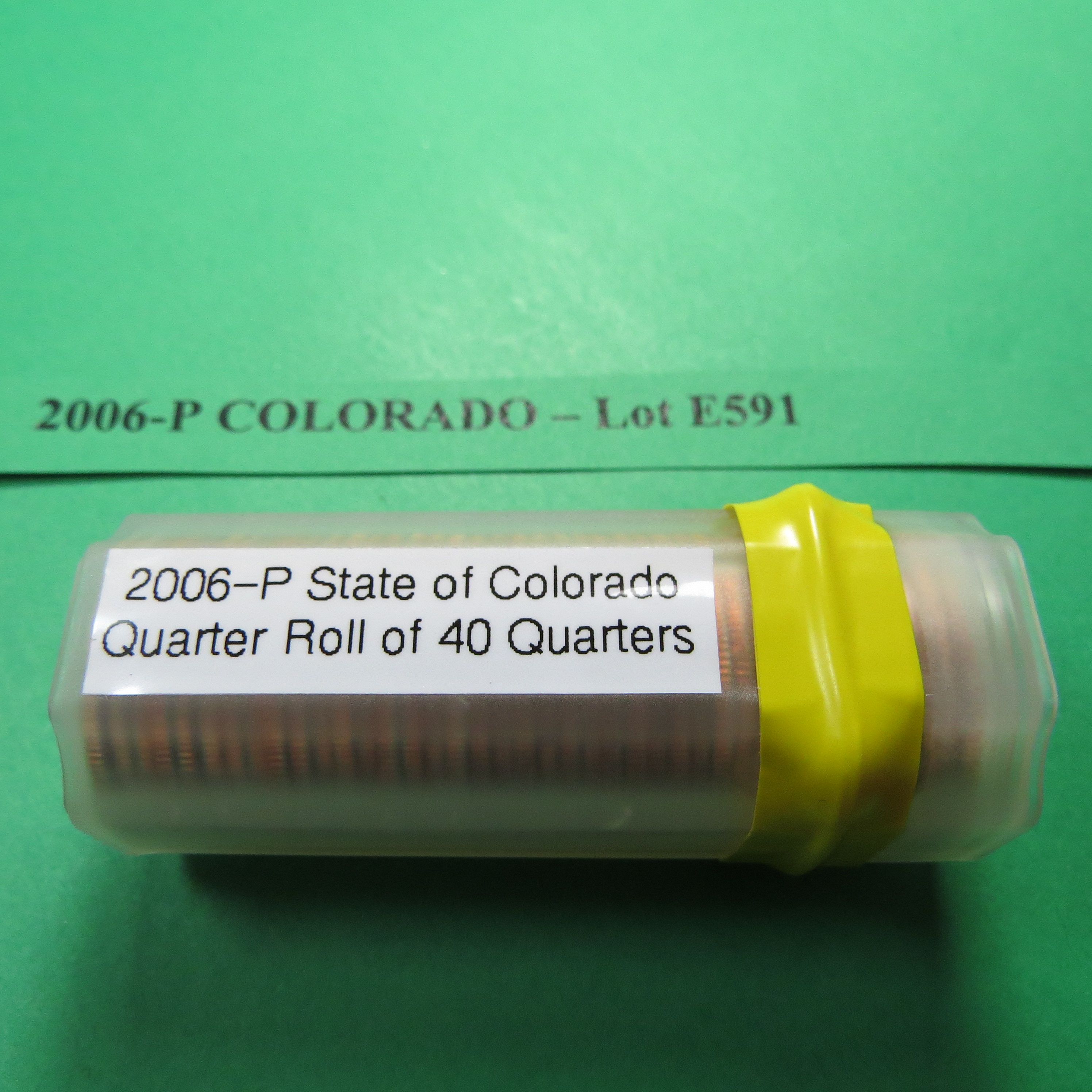 2006-P COLORADO UNCIRCULATED STATE QUARTER ROLL (40 COINS) Lot E591 ...