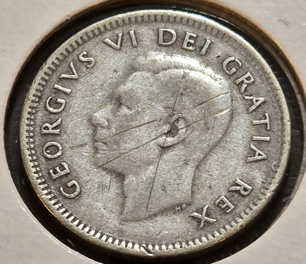 1950 Canadian *SILVER* 10 Cent Coin! - For Sale, Buy Now Online - Item ...