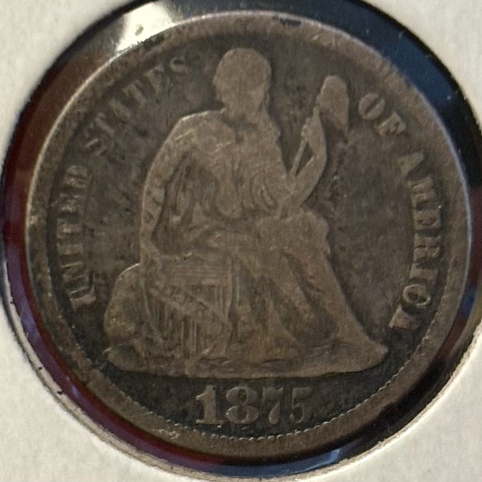 1875 Seated Liberty 🗽 Dime - For Sale, Buy Now Online - Item #790453