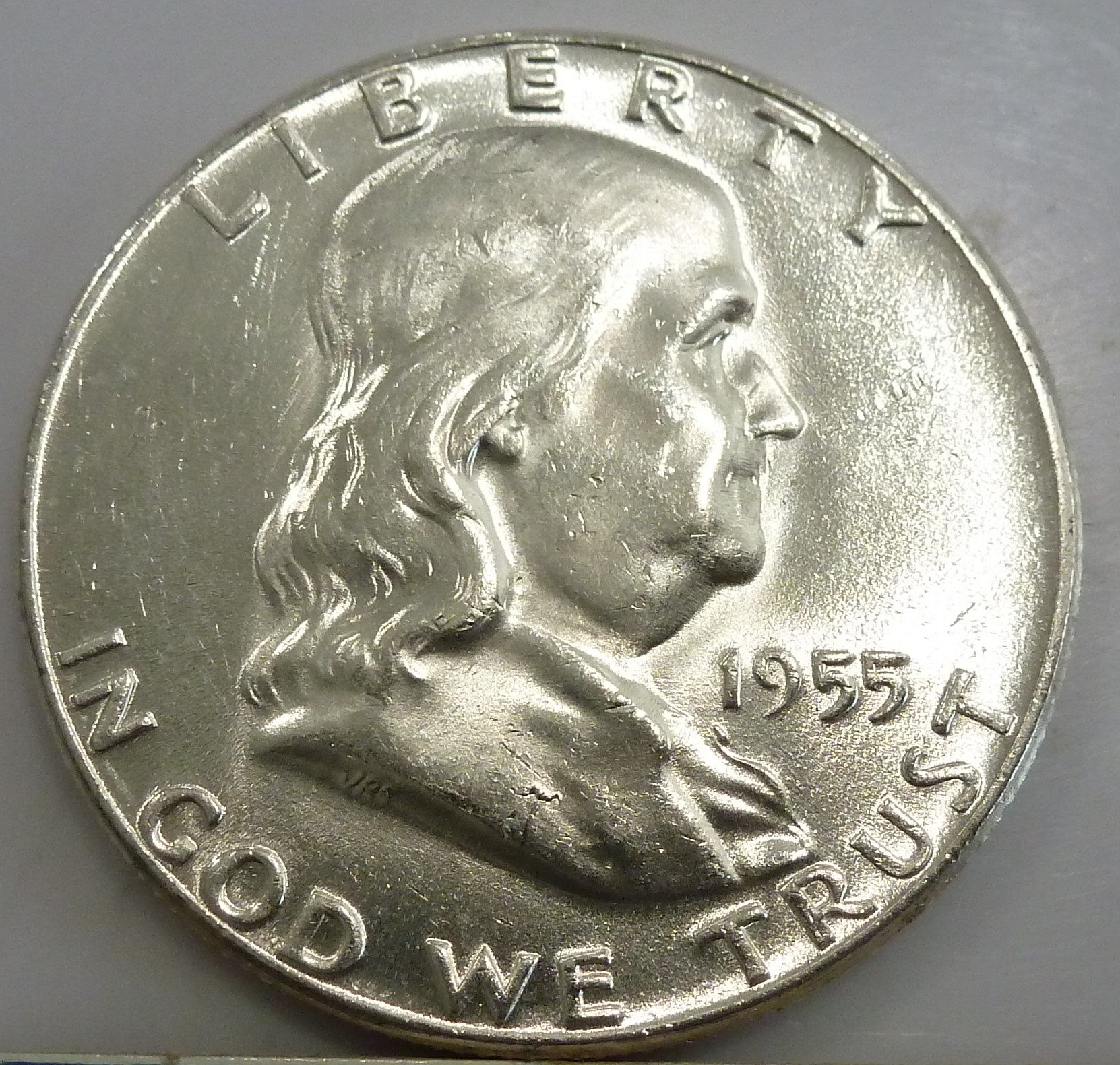 1955-P Gem BU Franklin Half Dollar With Full Bell Lines ( CW-90) - For ...