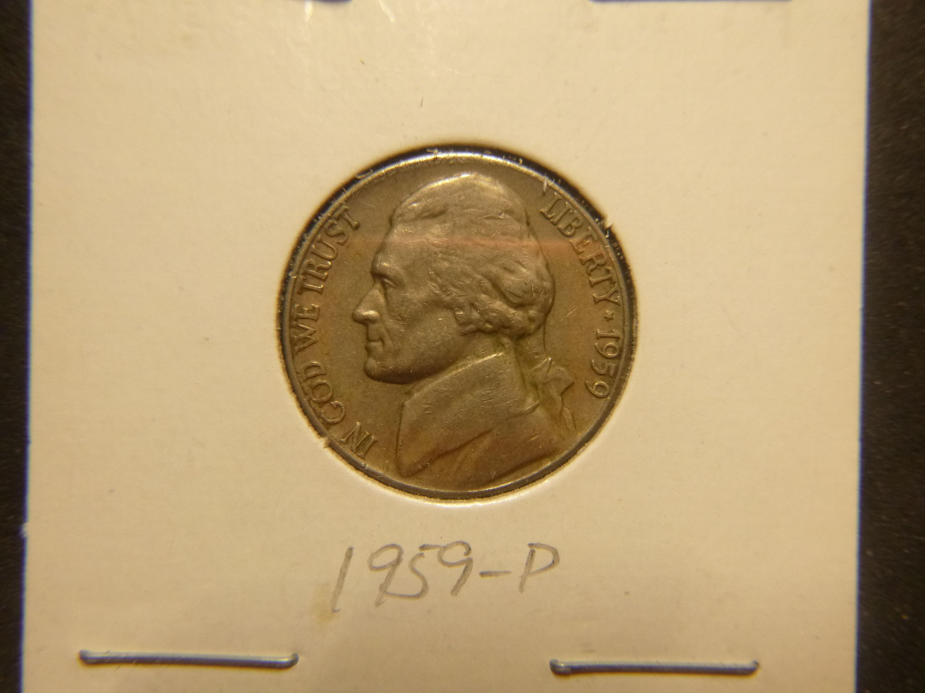 1959 P Jefferson Nickels - For Sale, Buy Now Online - Item #791965