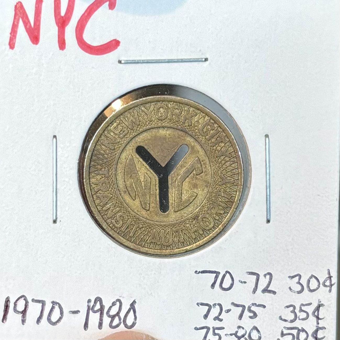 NYC Transit Token - For Sale, Buy Now Online - Item #792267