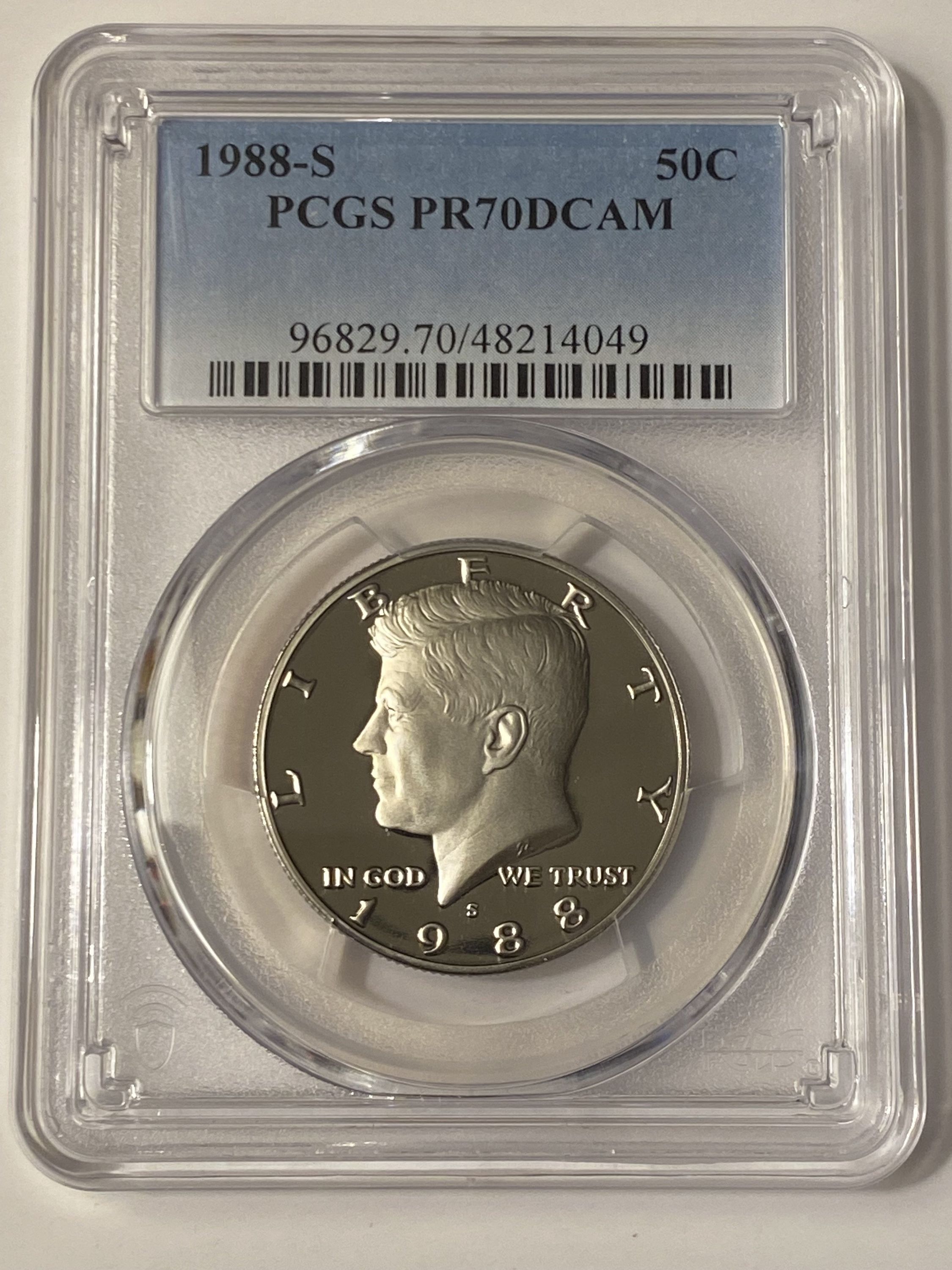 1988-S PCGS PR70DCAM Clad Kennedy Half Dollar - For Sale, Buy Now ...