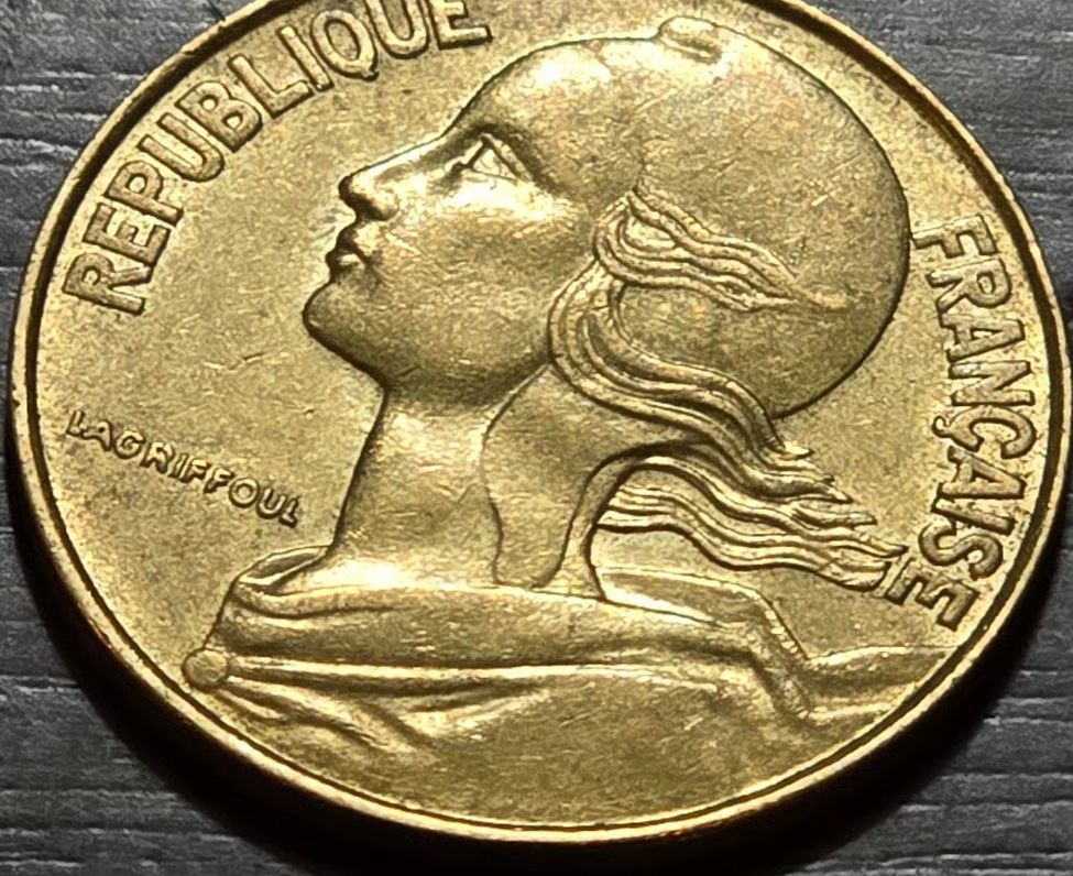 1975 French 20 Centimes - Beautiful French Coin! - For Sale, Buy Now ...