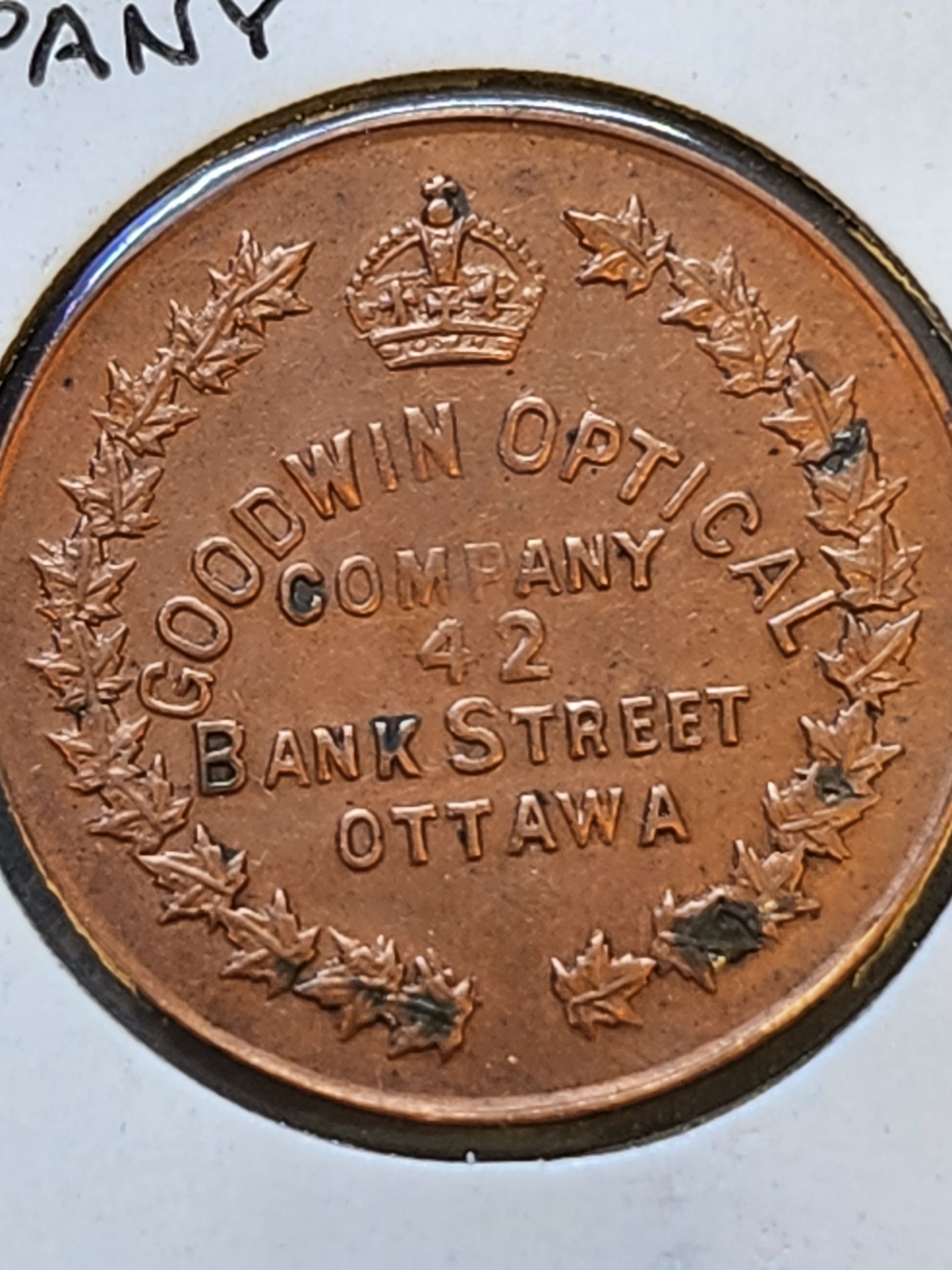 1937 Ottawa Ontario Canada Coronation medal, Uncirculated Goodwin ...