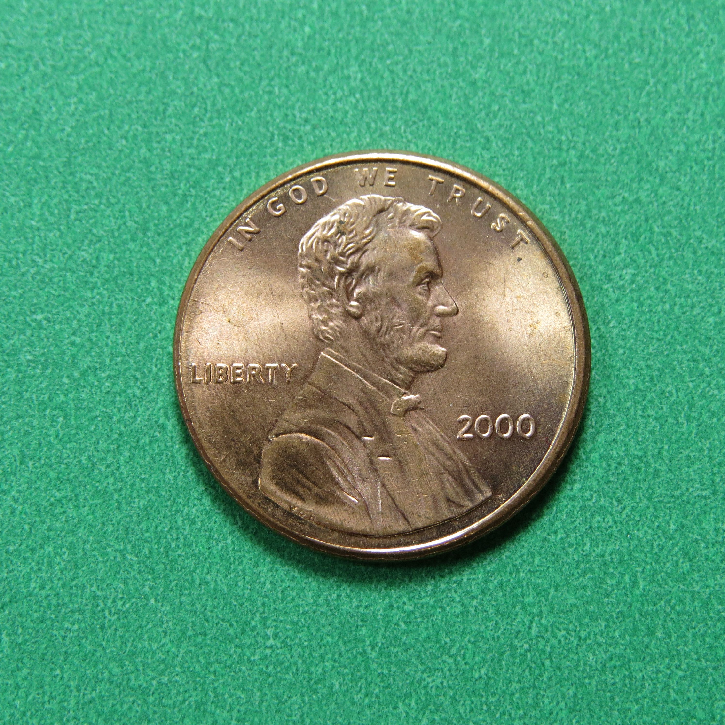 2000 LINCOLN MEMORIAL CENT (RED) ~ LOT E614 - For Sale, Buy Now Online ...