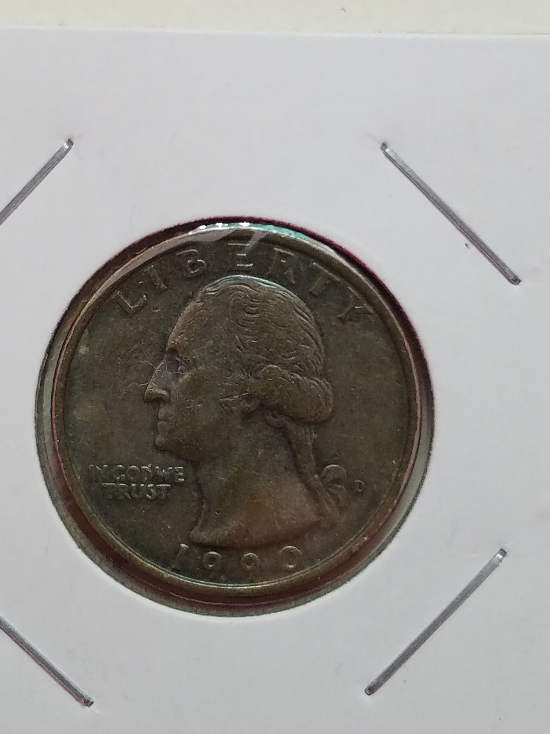 1990 D Washington Quarter Toned - For Sale, Buy Now Online - Item #795602