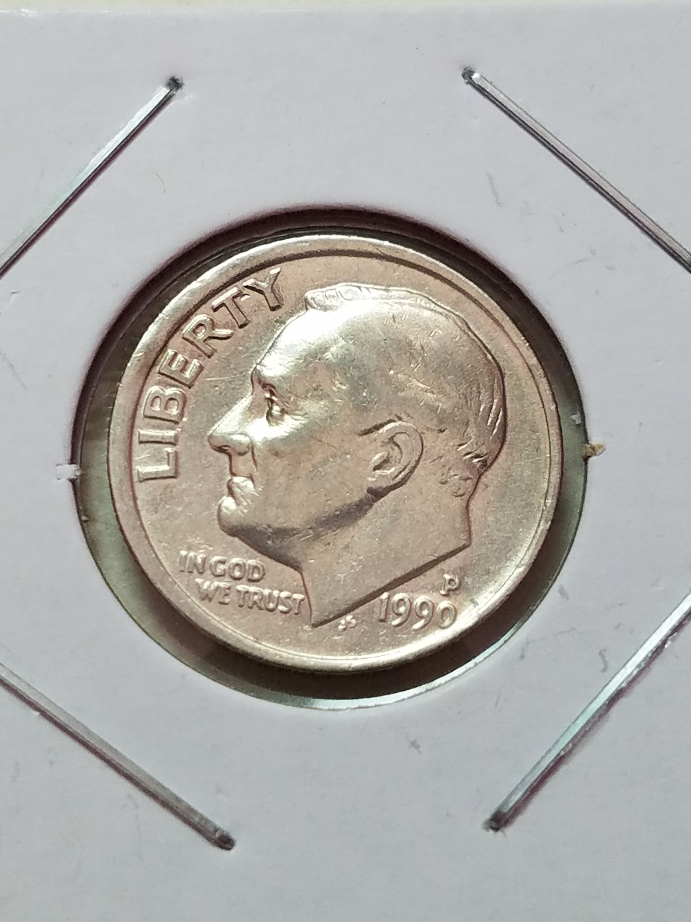 1990 P Roosevelt Dime Double Off Center - For Sale, Buy Now Online ...