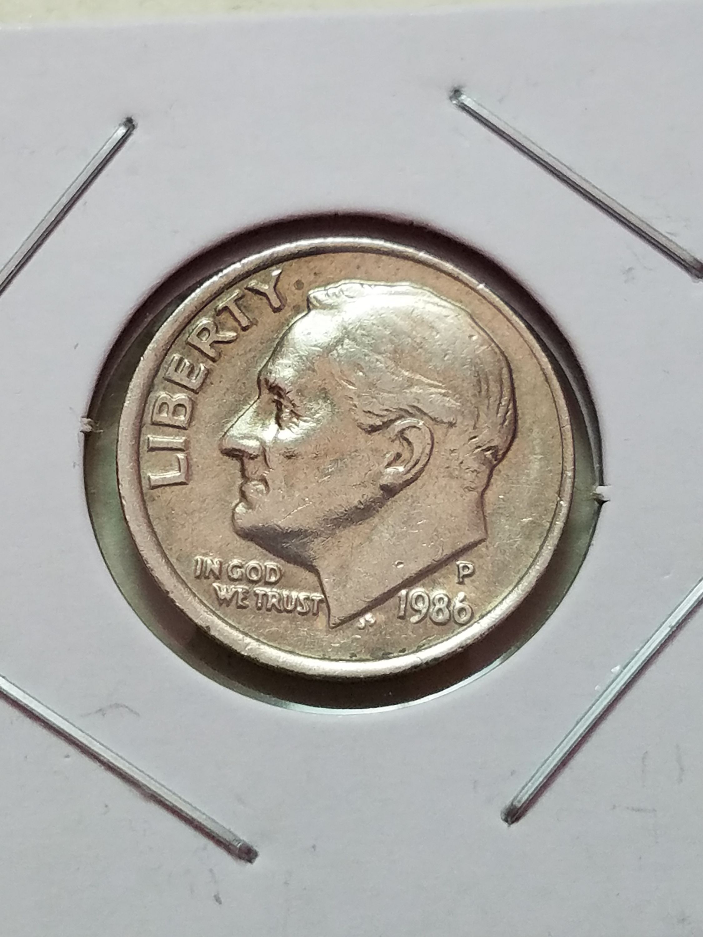 1986 P Roosevelt Dime Double Off Center - For Sale, Buy Now Online ...