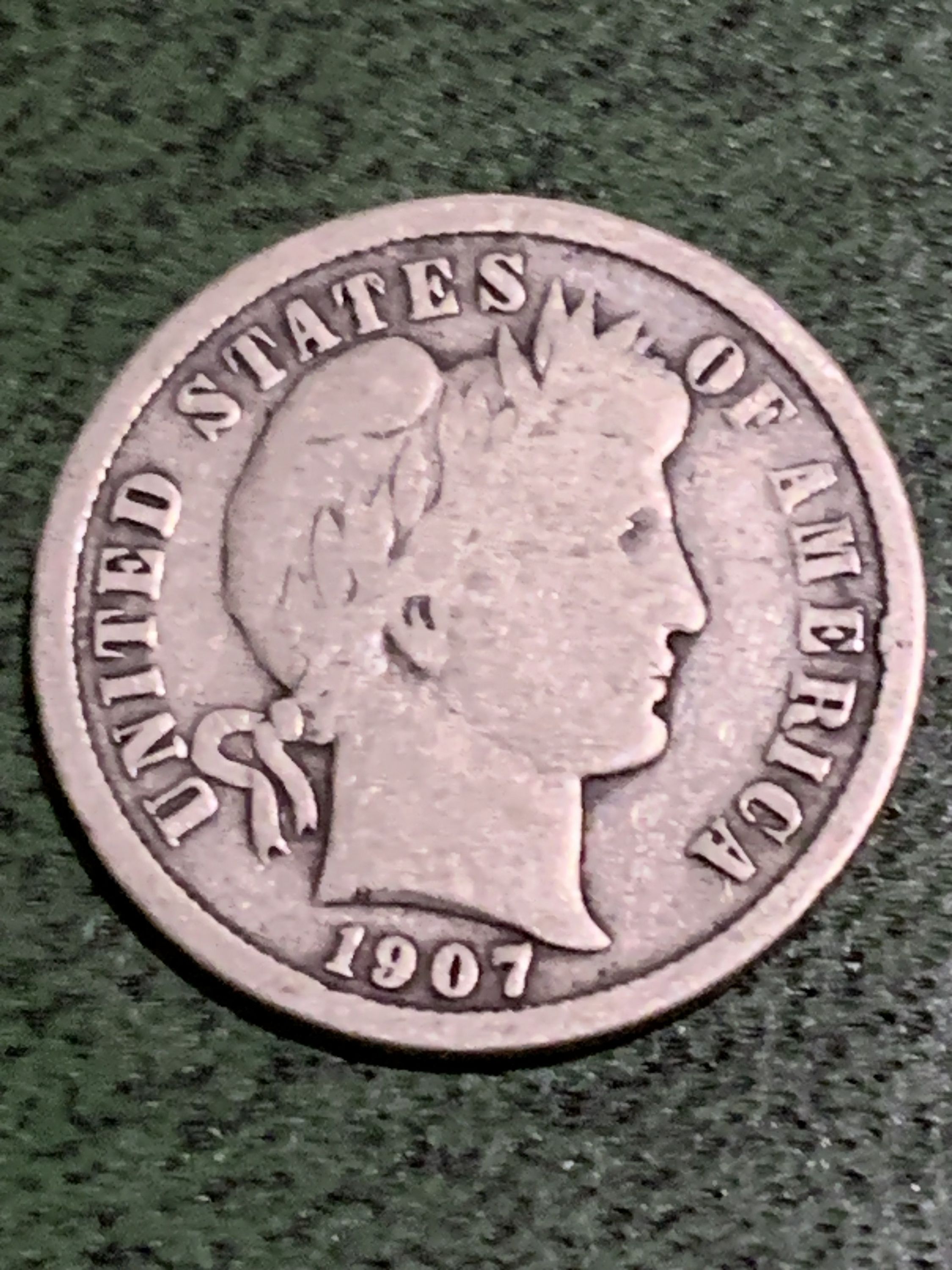 1907-P Silver Barber Dime - For Sale, Buy Now Online - Item #796863