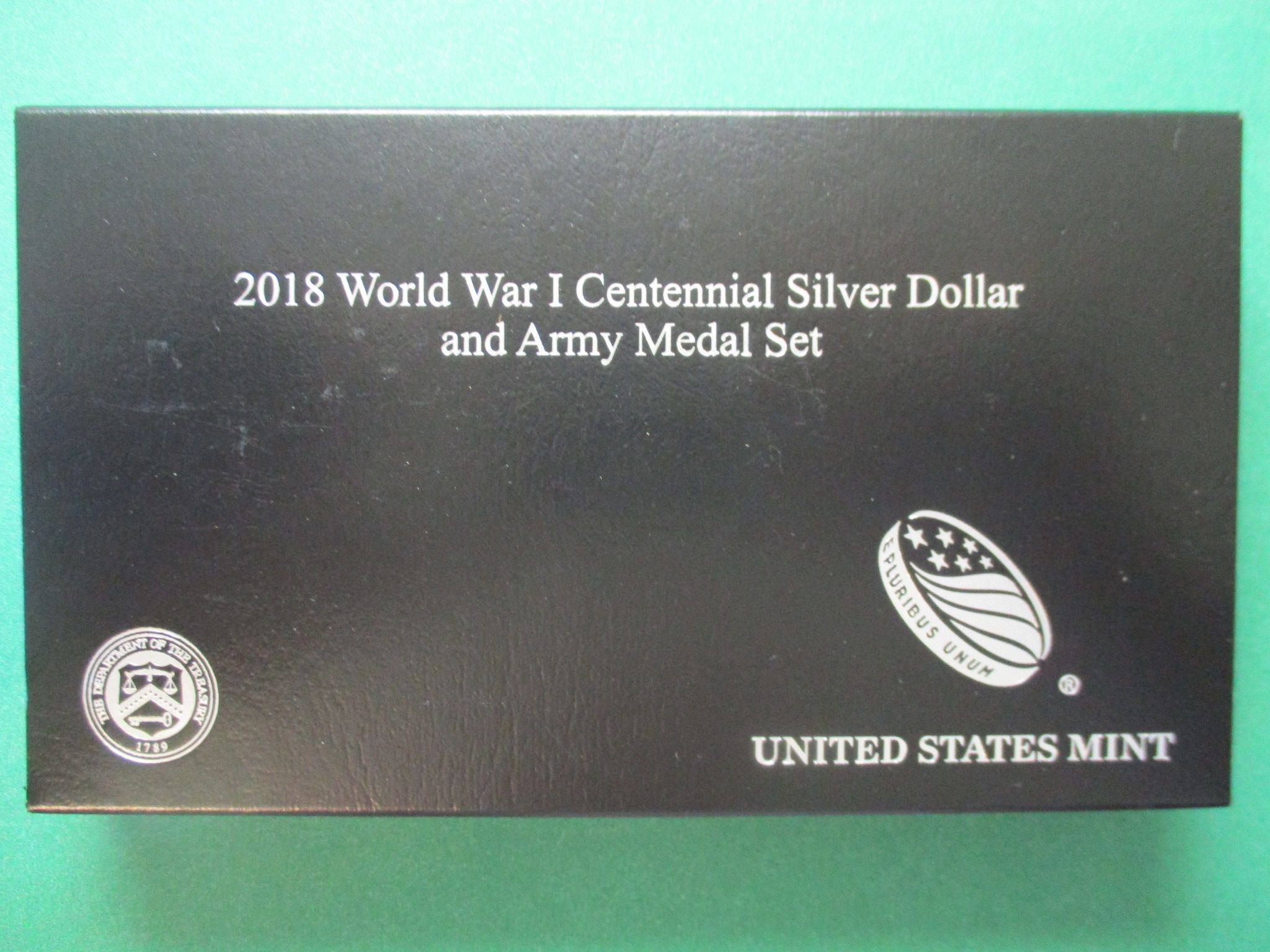 2018 Proof WW I Silver Dollar and Army Medal 2 Coin Set. Item: CM 18 ...