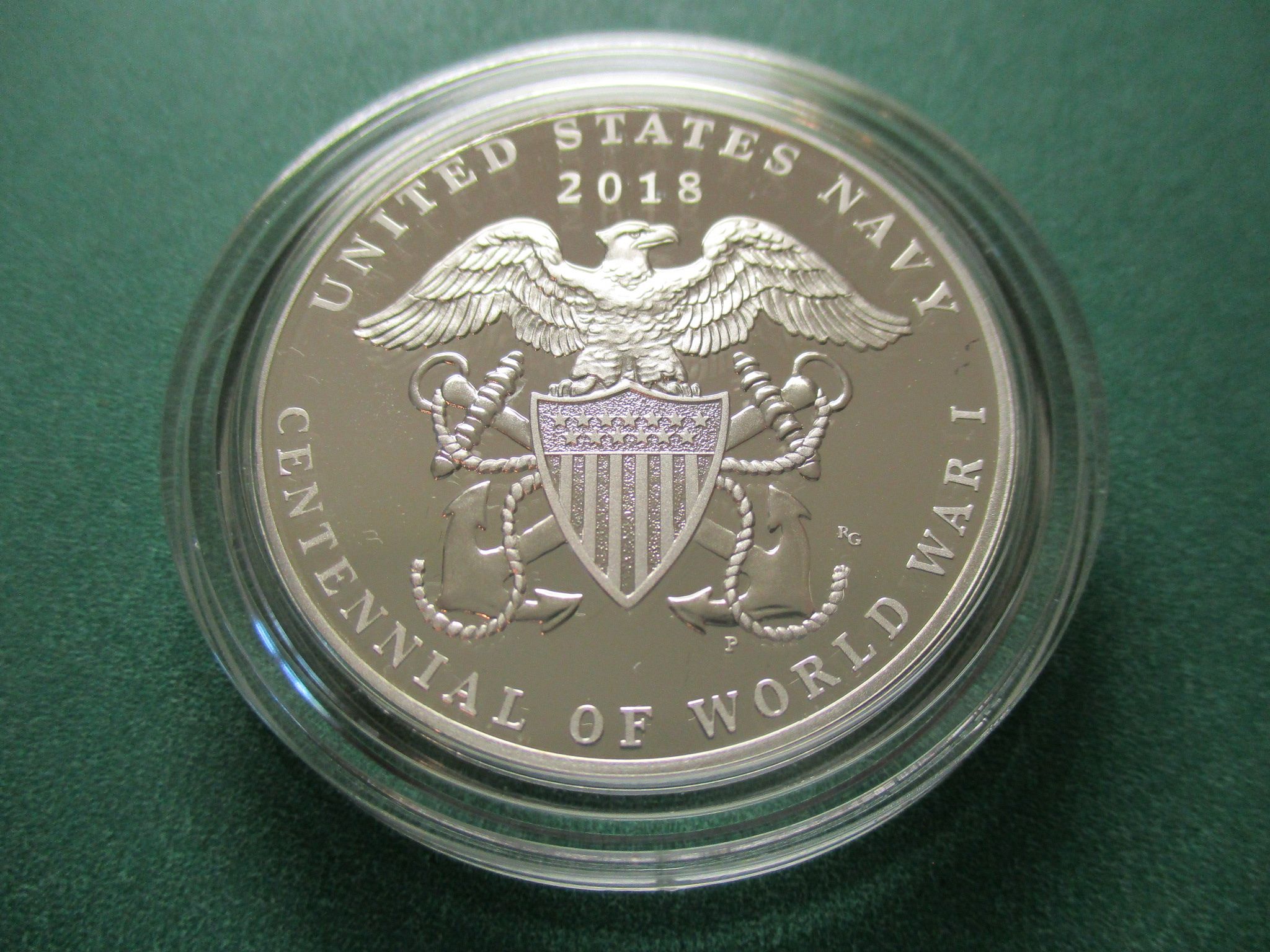 2018 Proof WW I Silver Dollar and Navy 2 Coin Medal Set. Item: CM 18 ...