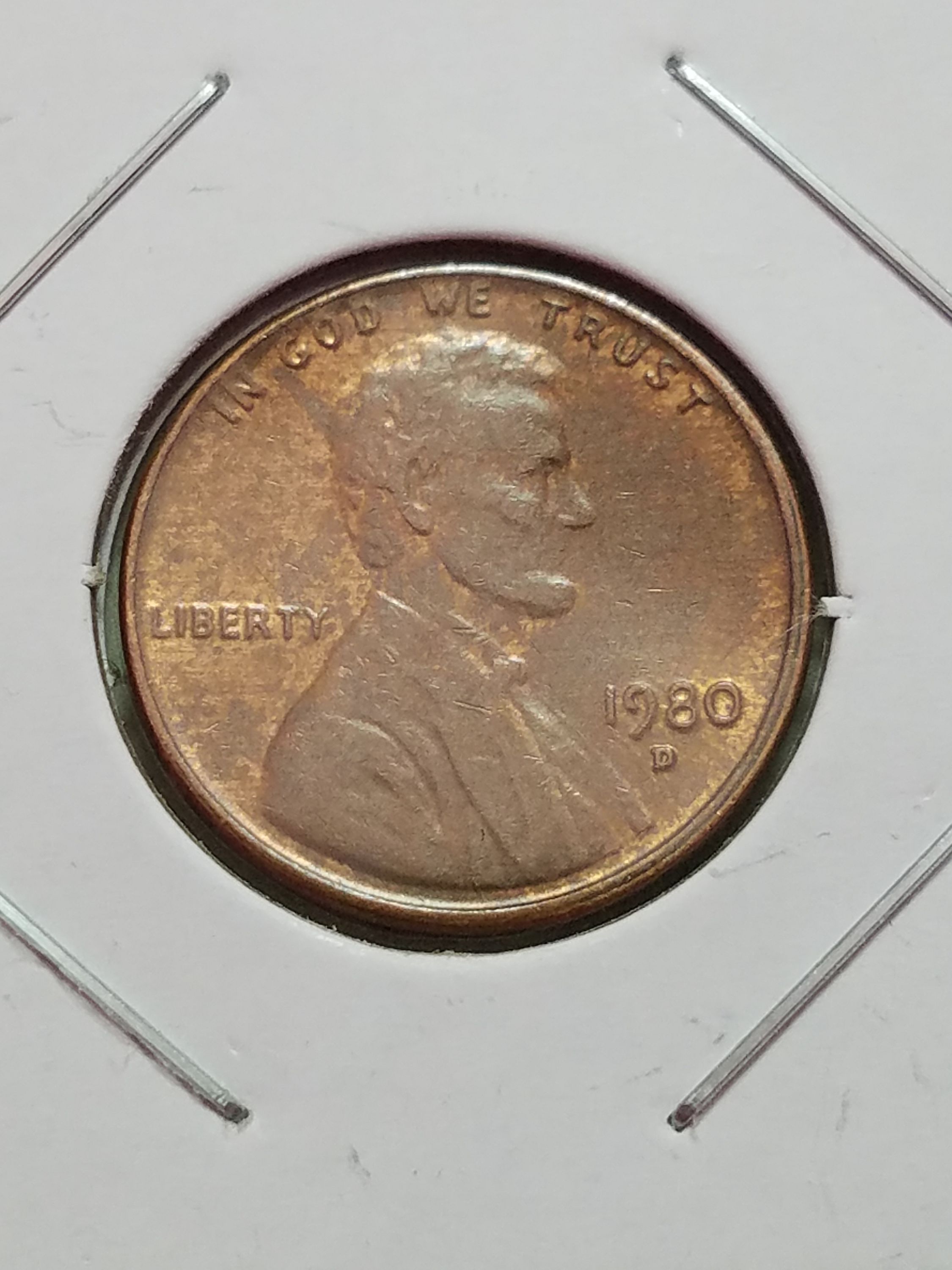 1980 D Lincoln Memorial Penny Double Off Center - For Sale, Buy Now ...