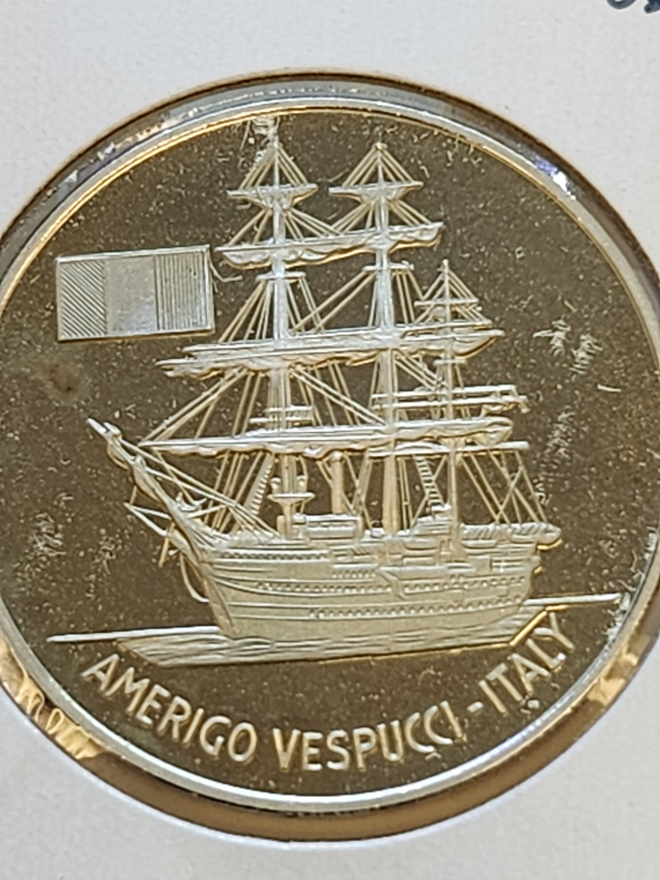 1976 Operation Sail OpSail Italy Amerigo Vespucci Silver proof medal ...