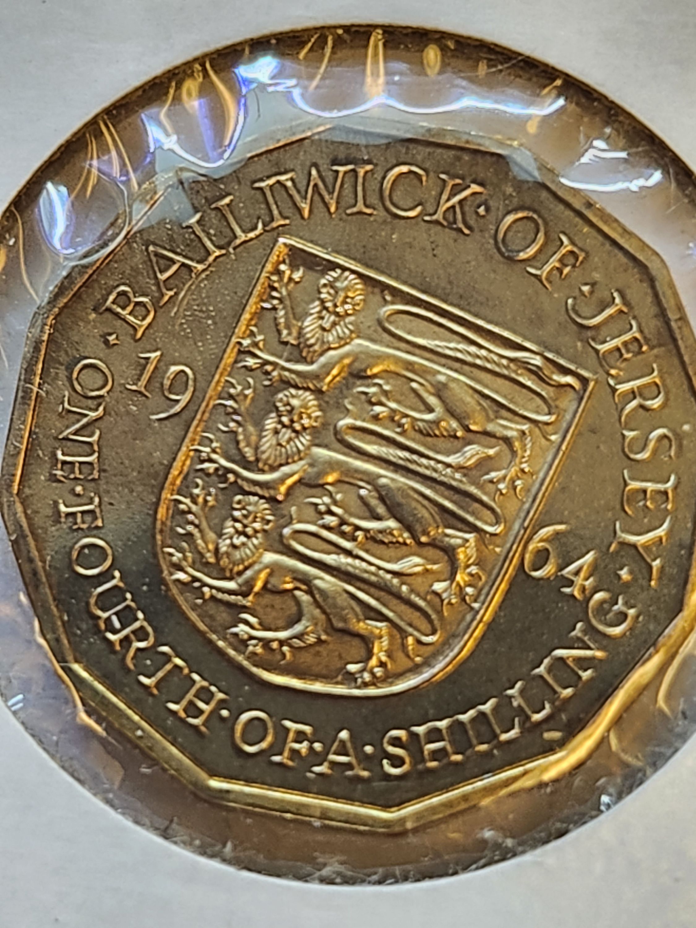 1964 Jersey 1/4 Shilling coin Uncirculated - For Sale, Buy Now Online ...
