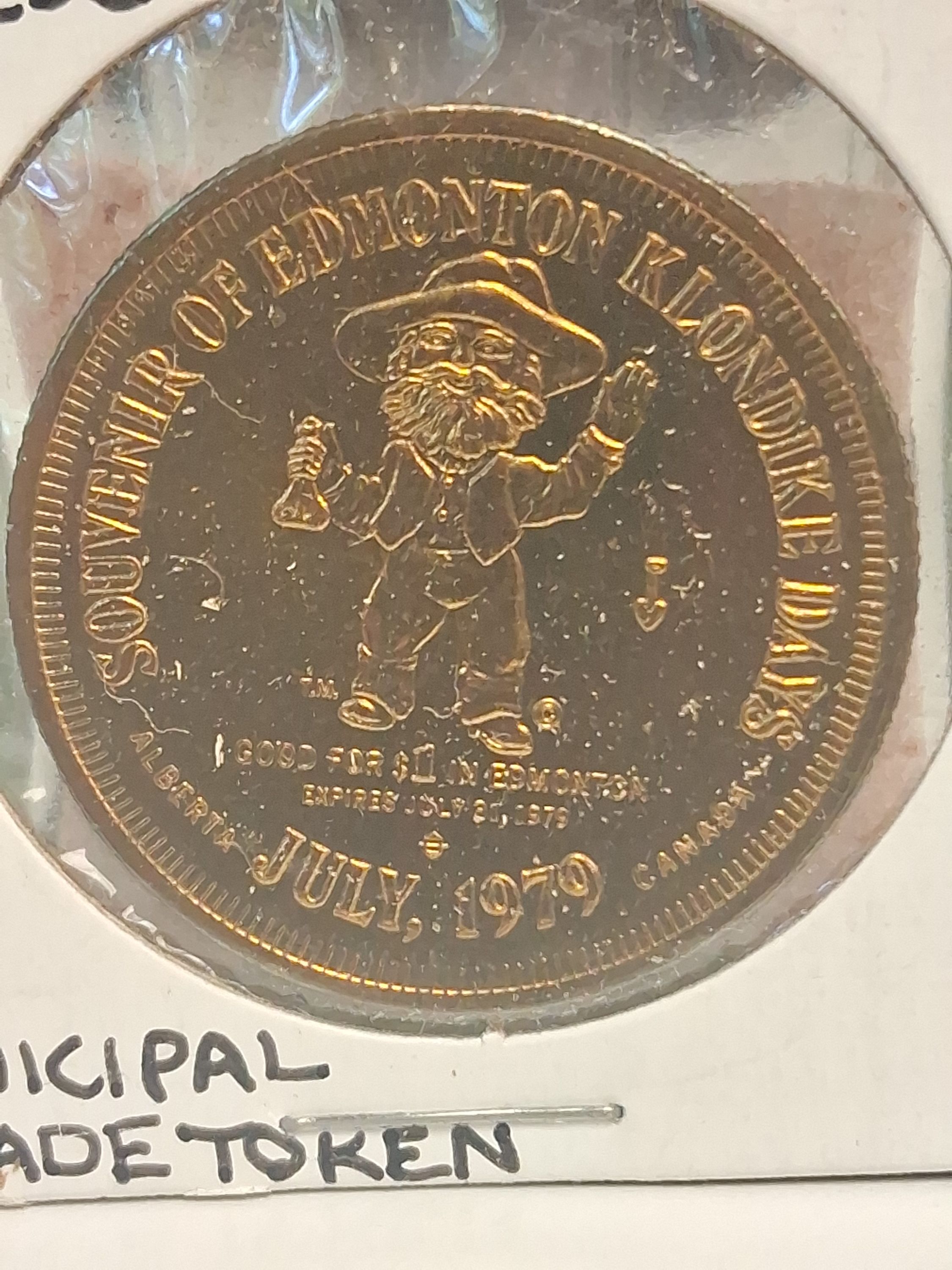 1979 Canada 1 Klondike Dollar Edmonton, Alberta Shovel Souvenir Days ... 1979 Canada 1 Klondike Dollar Edmonton, Alberta Shovel Souvenir Days ...