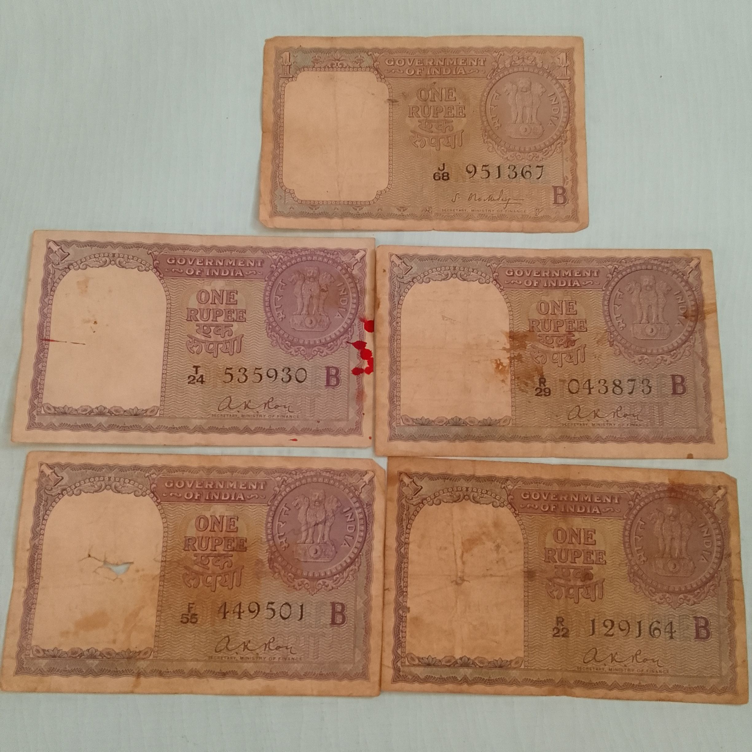 Suffix " B " ..INDIA old big 5 notes - For Sale, Buy Now Online - Item ...