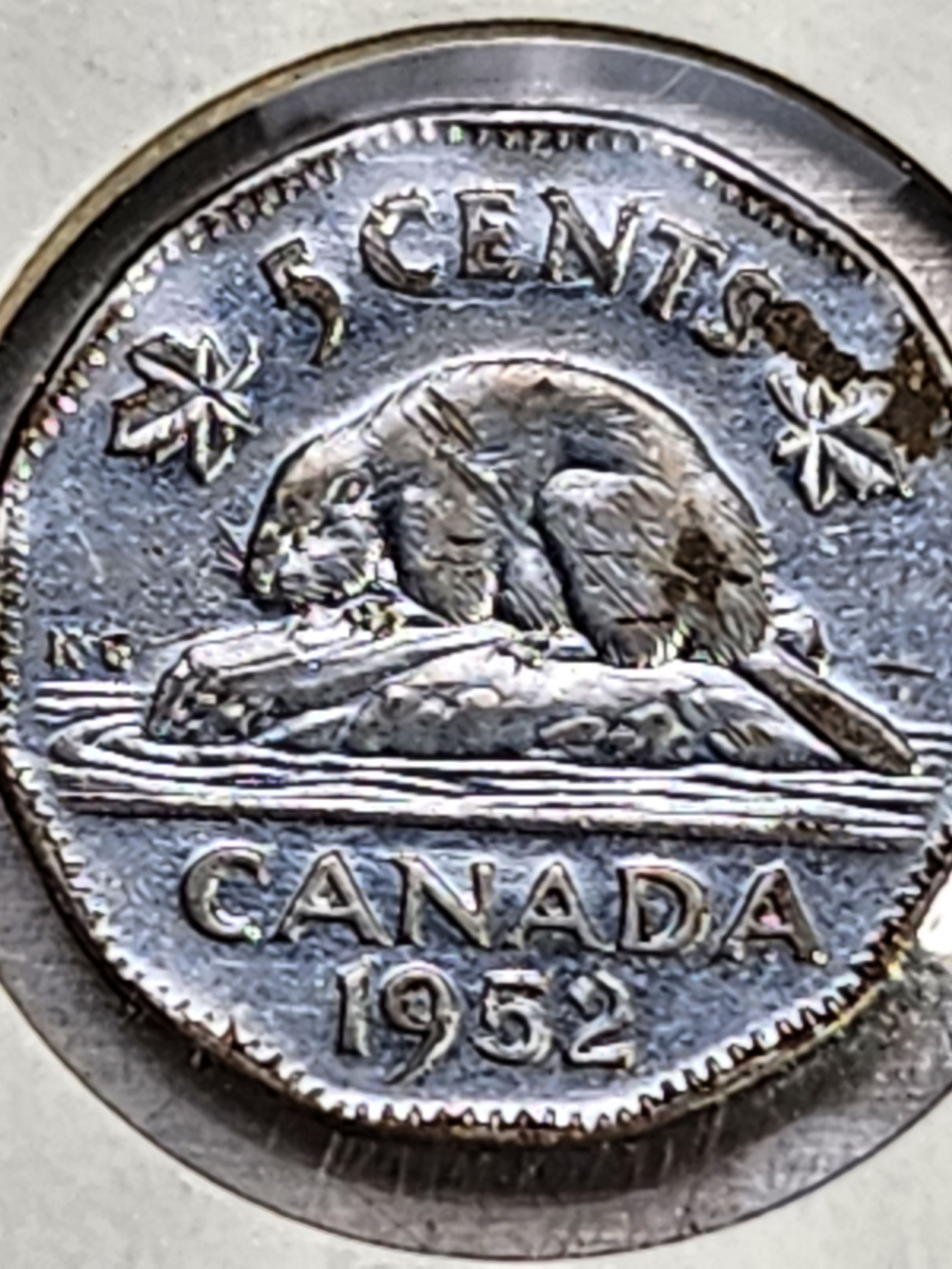 1952 Canada 5 cents coin circulated - For Sale, Buy Now Online - Item ...