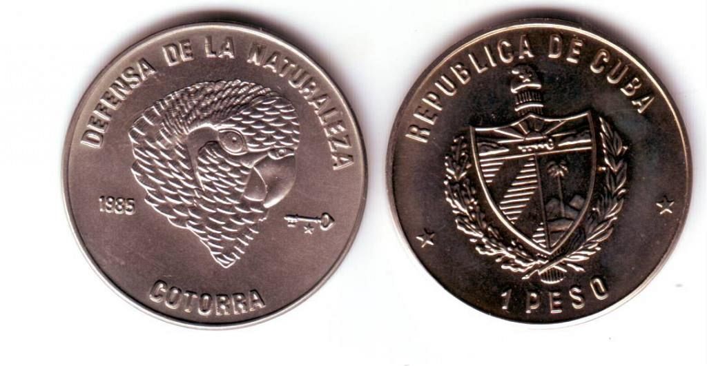 1985 Cuba 1 peso Parrot Head - For Sale, Buy Now Online - Item #806154