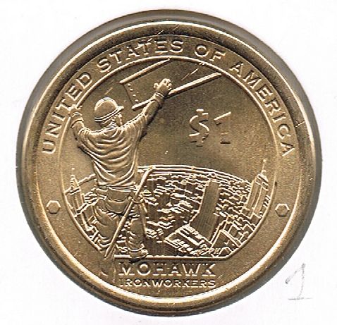 1 Dollar "Native American Dollar" Mohawk Ironworkers, D, 2015 - For ...