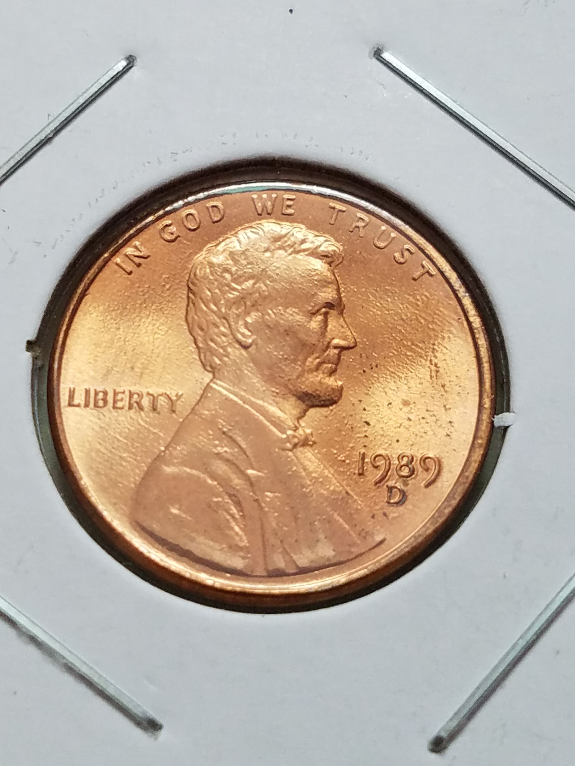 1989 D Lincoln Memorial Penny Cent DDO DDR Delamination - For Sale, Buy ...