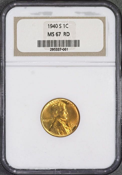 1940 - S Lincoln cent graded by NGC MS67 Red - For Sale, Buy Now Online ...