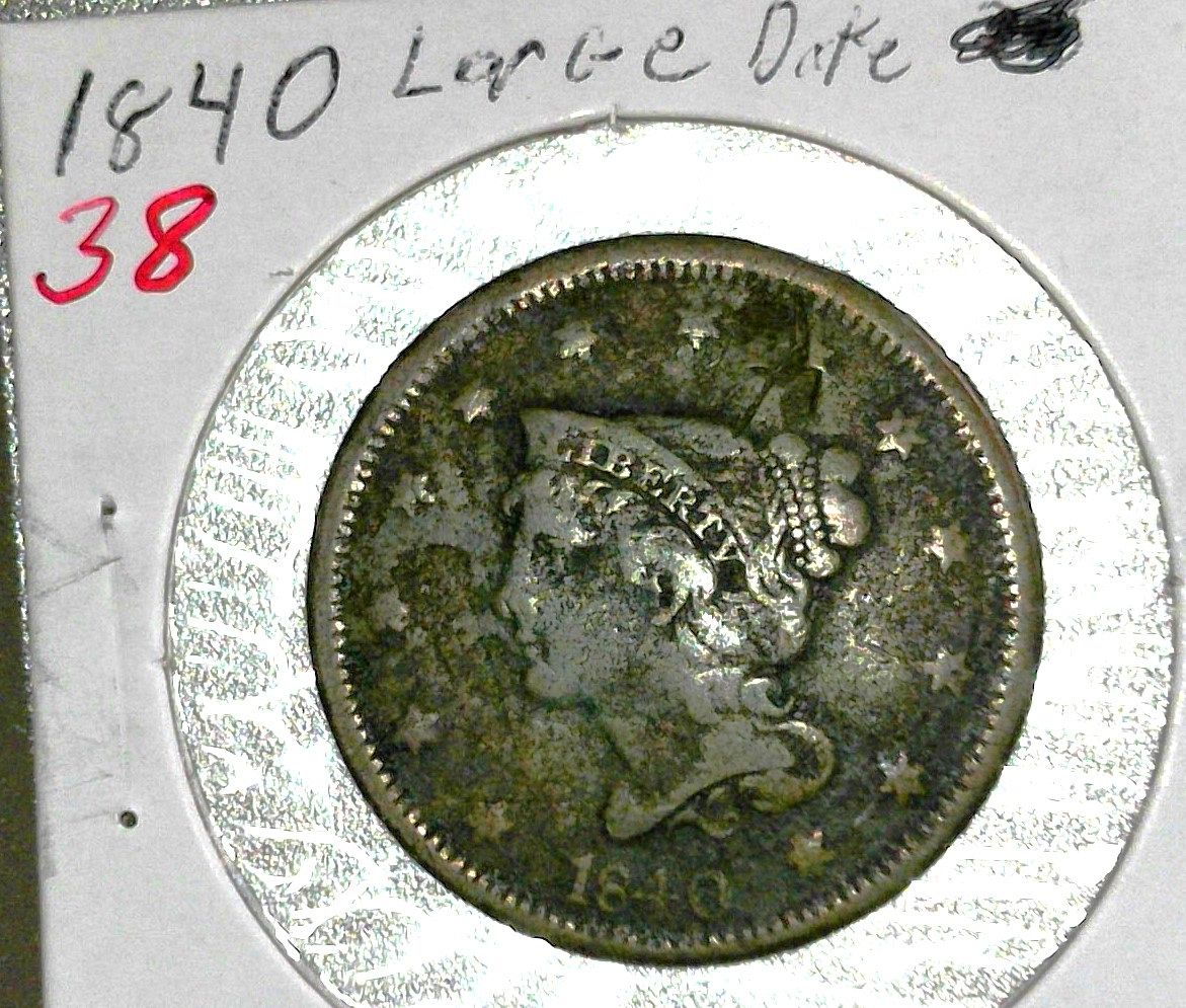 1840 Braided Hair Liberty. Small Date - For Sale, Buy Now Online - Item ...