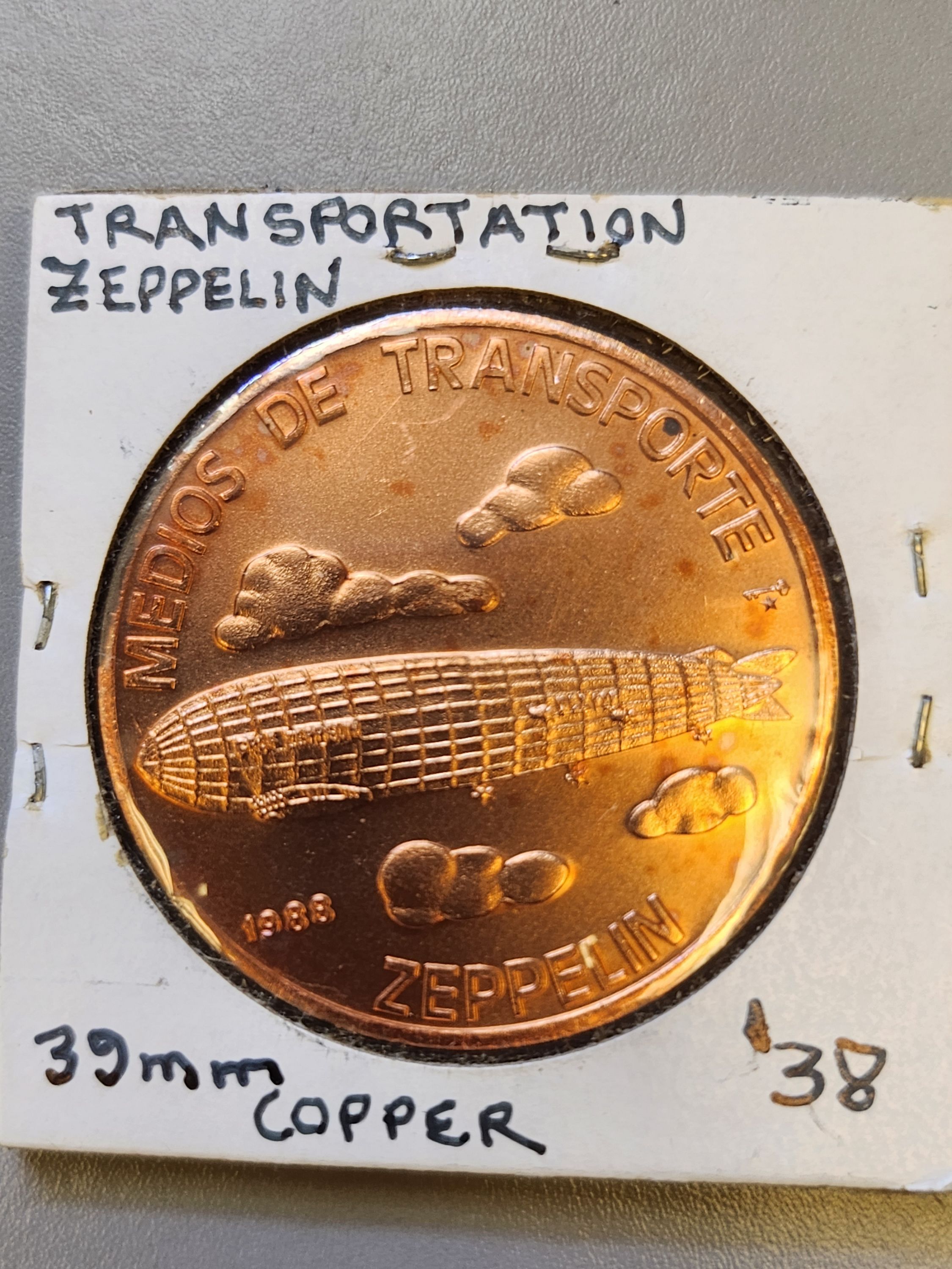 1988 Cuba 1 Peso coin Uncirculated Zeppelin Mintage only 2.5K - For ...