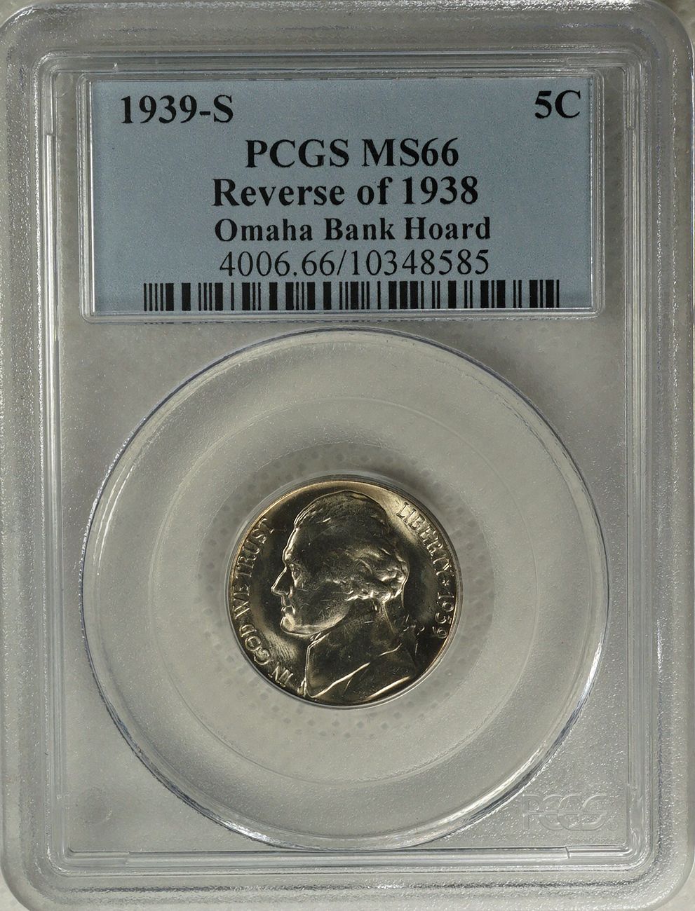 1939 S Jefferson Nickel --- Omaha Bank Hoard --- Reverse of 1938 - For ...