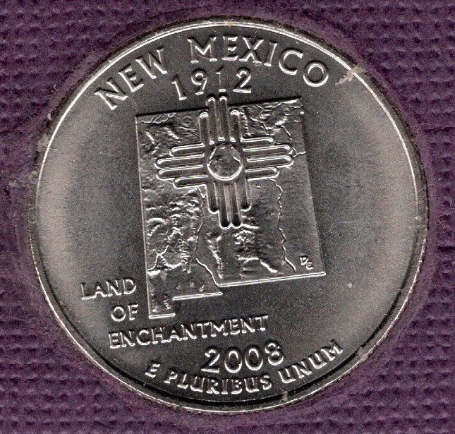 2008 D New Mexico 50 States and Territories Quarters -#07-003 - For ...