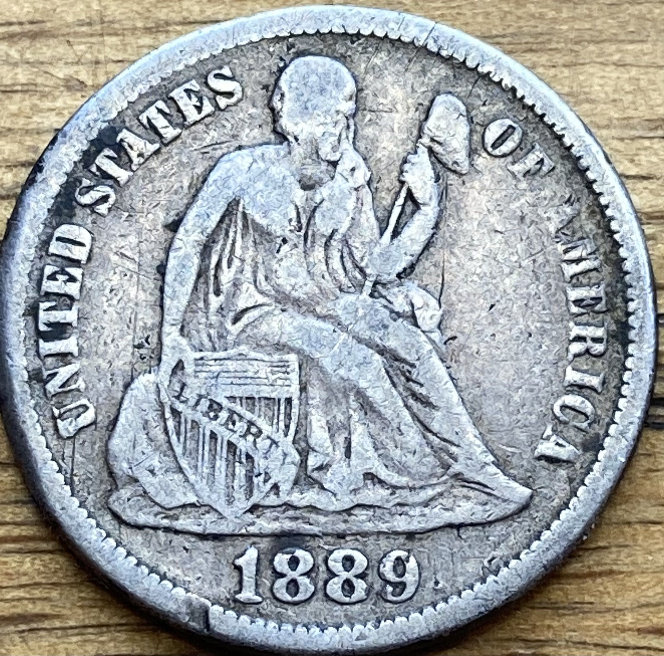 1889 seated liberty dime obverse fine reverse poor - For Sale, Buy Now ...