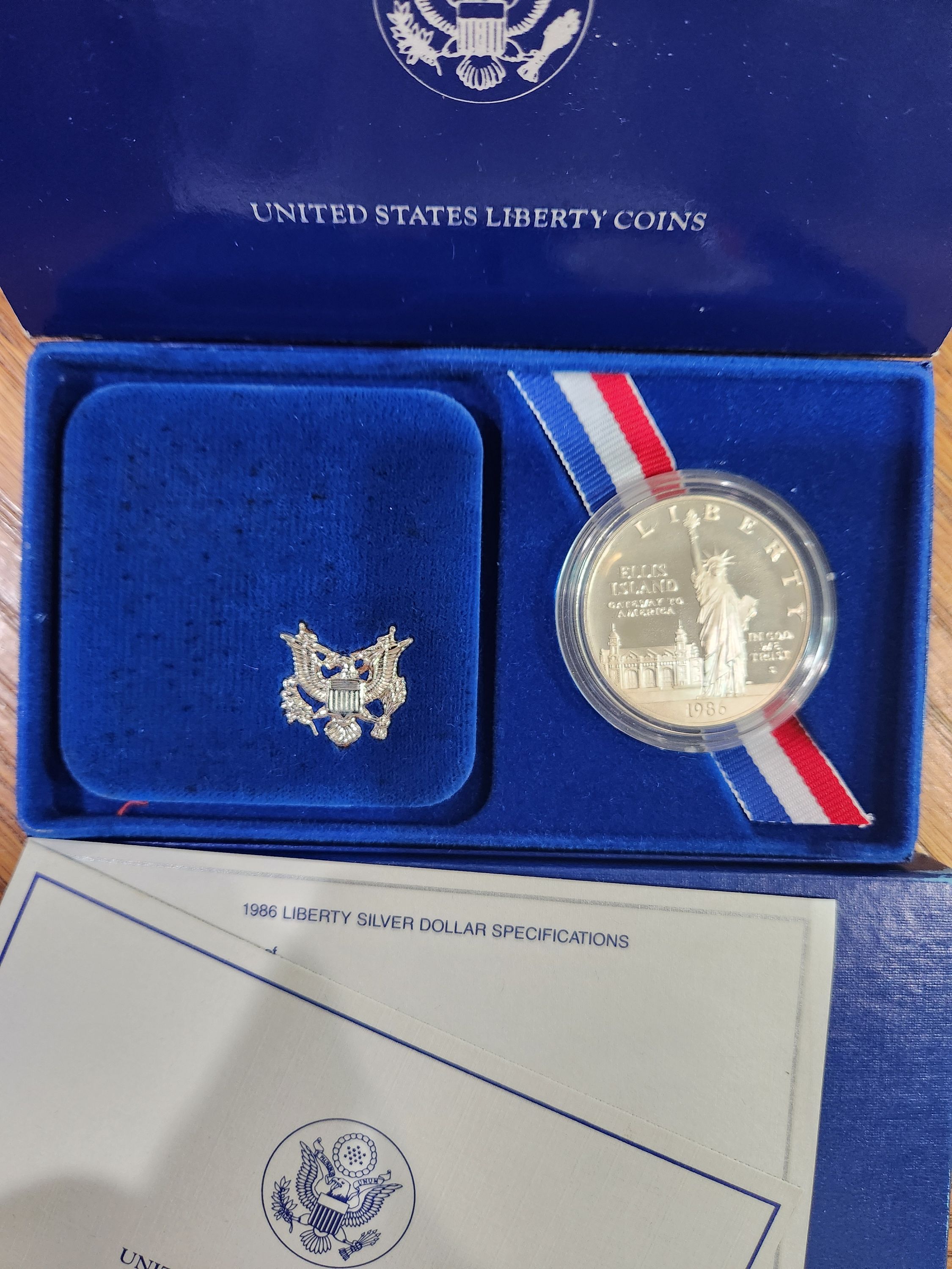 1986-S Proof Statue of Liberty Silver Dollar with Box & COA - For Sale ... 1986-S Proof Statue of Liberty Silver Dollar with Box & COA - For Sale ...